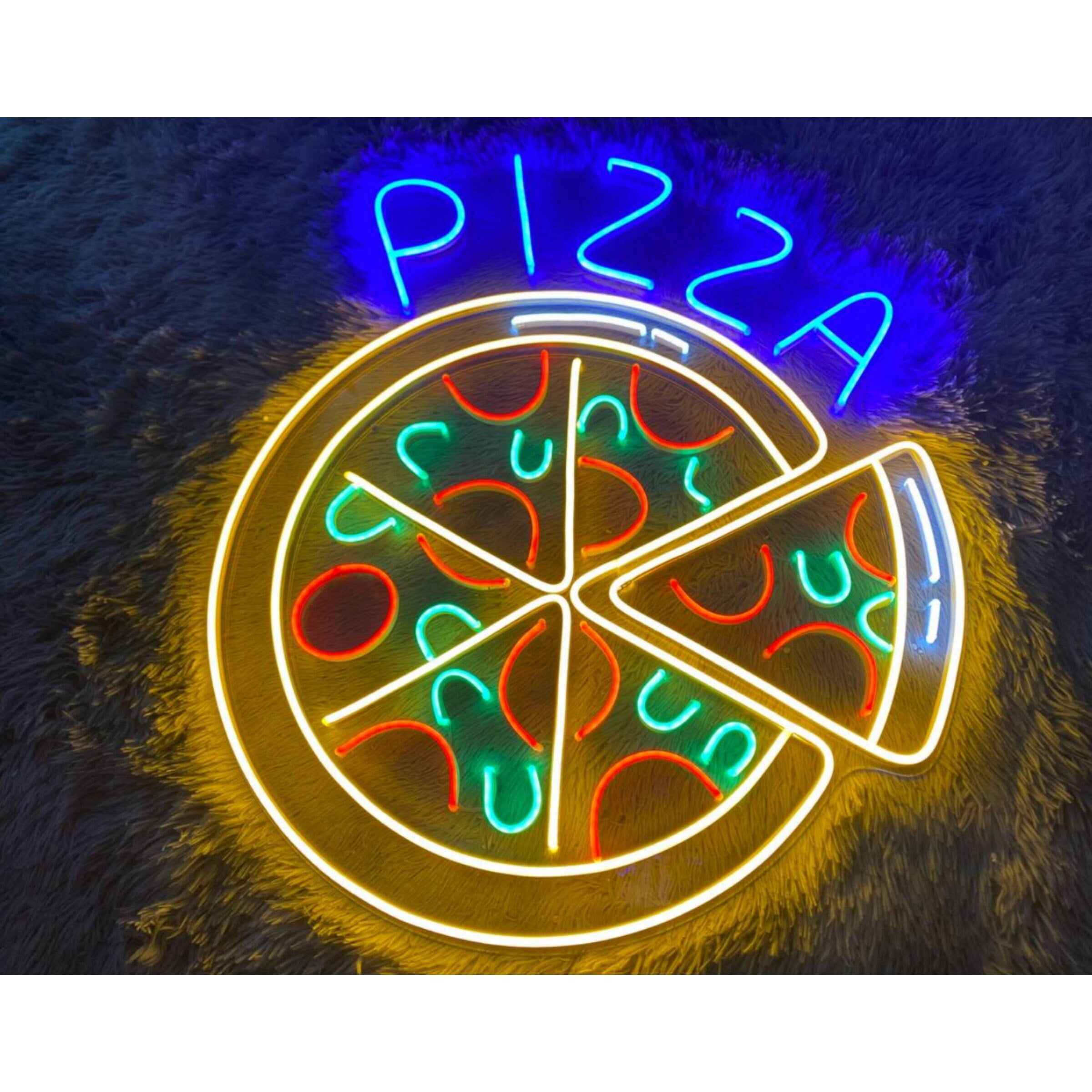 Handmadetneonsign Custom Pizza Neon Sign, Pizza Slices LED Sign ...