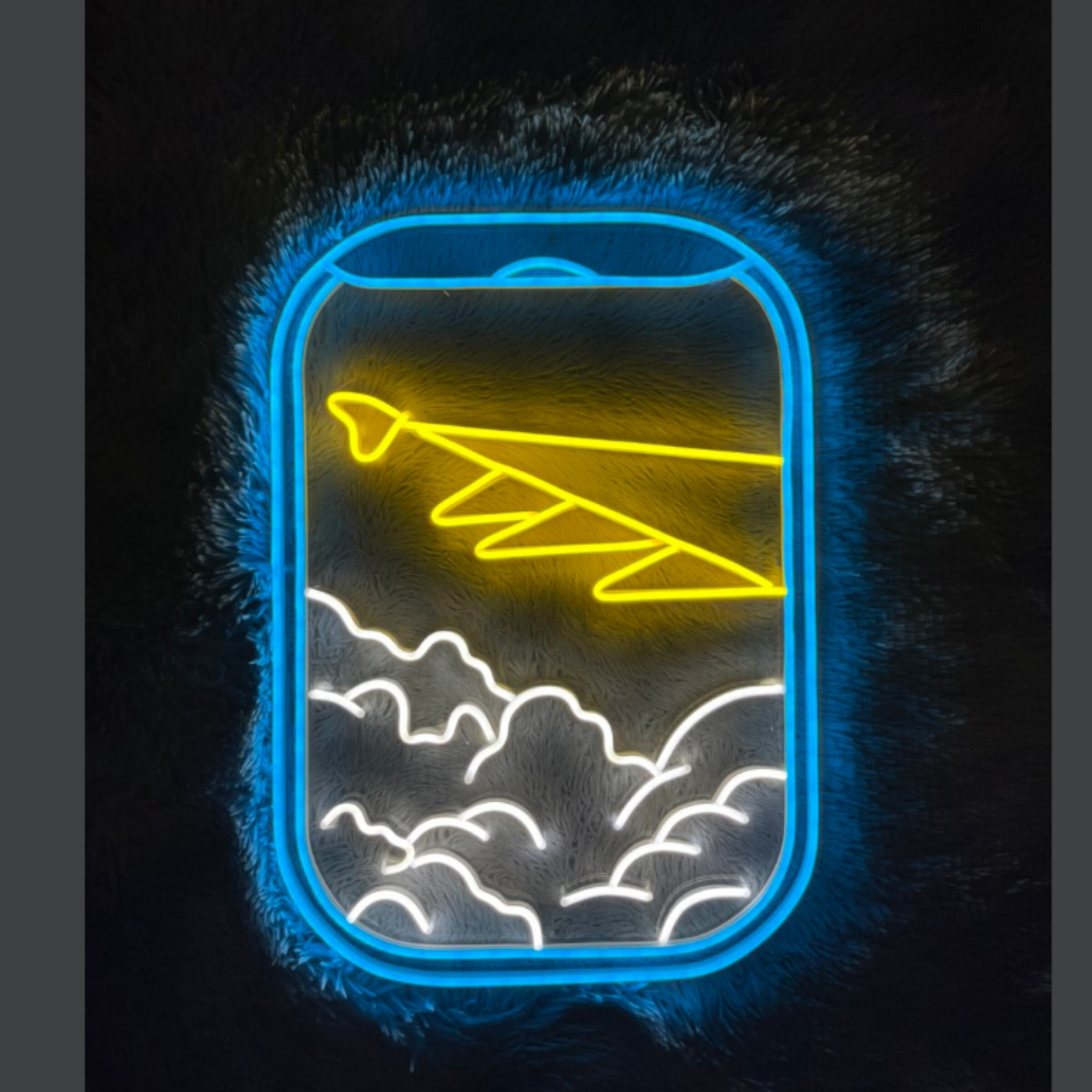 Handmadetneonsign Custom Plane Window Led Sign, Airplane Window Neon ...