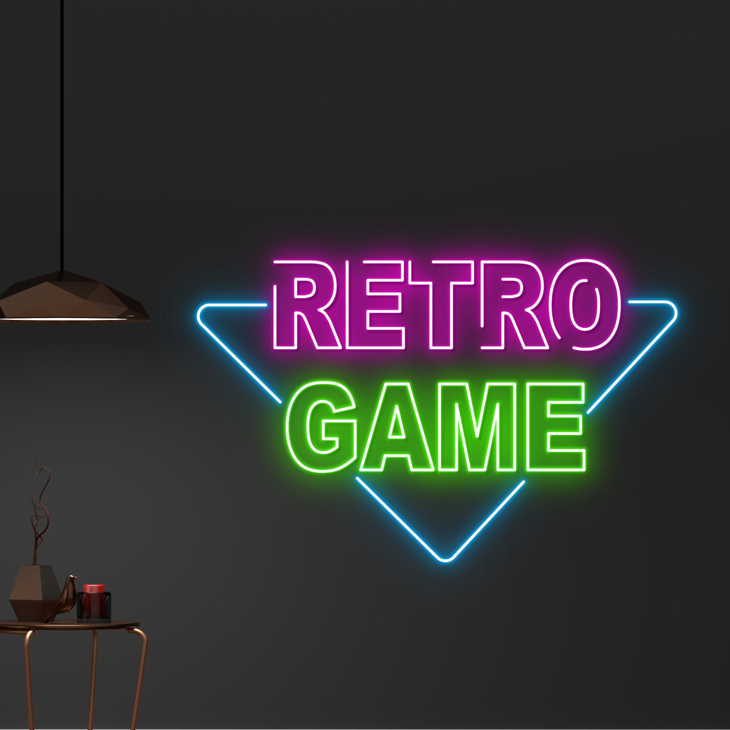 Handmadetneonsign Custom Retro Games Neon Sign, Game Player Led Light ...