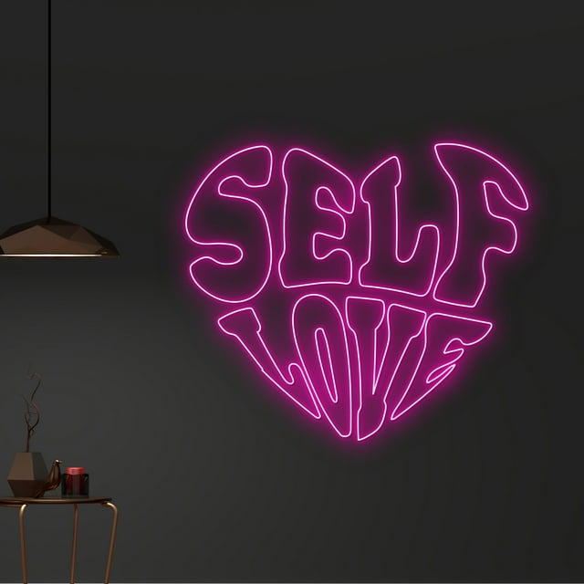 Handmadetneonsign Custom Self Love Heart Shaped Neon Light ...