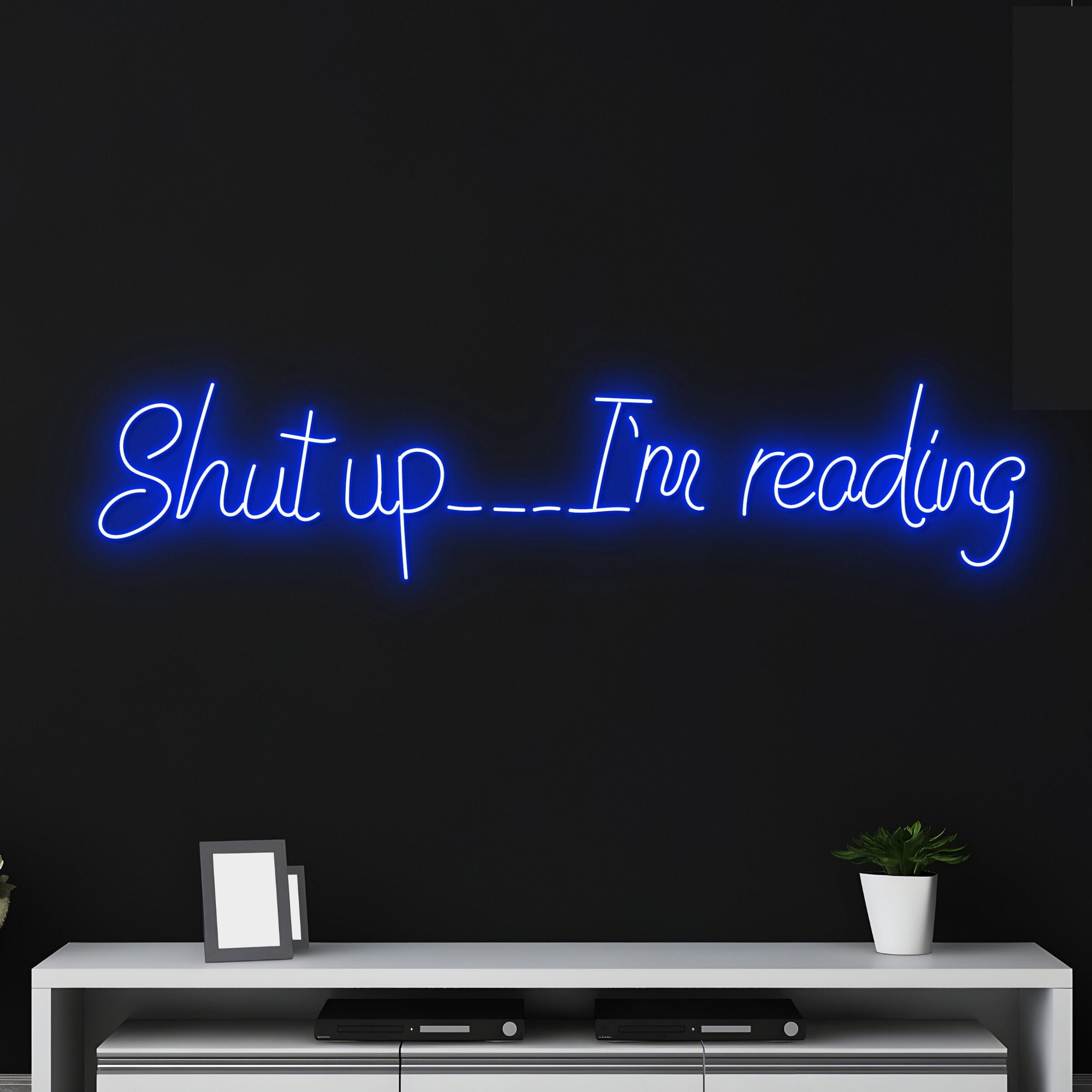 Handmadetneonsign Custom Shut Up I'm Reading Neon Sign, Custom Quote ...