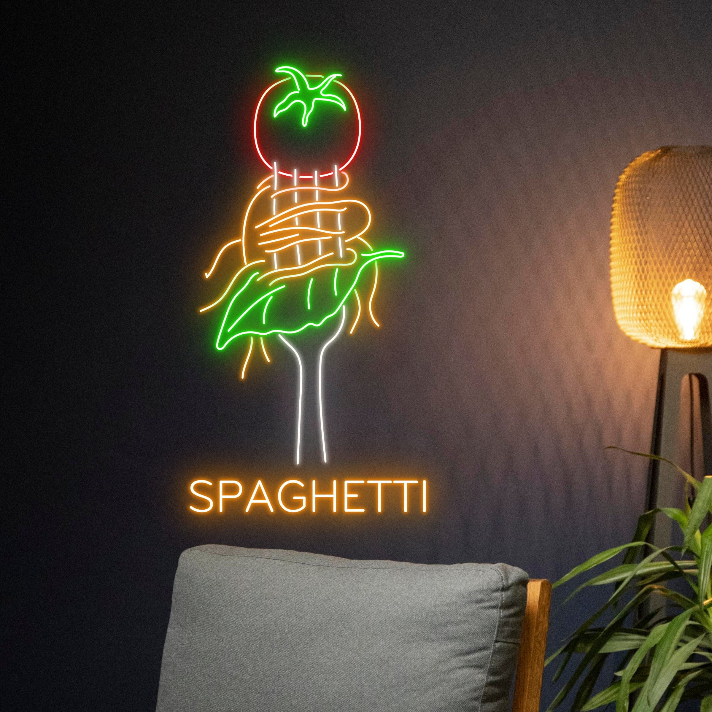 Handmadetneonsign Custom Spaghetti Neon Sign, Italian Noodles Led Light ...