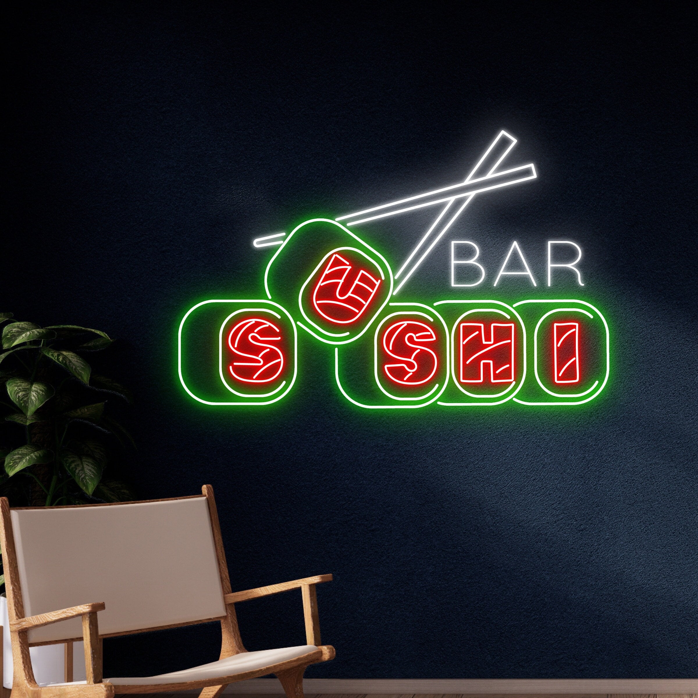 Handmadetneonsign Custom Sushi Bar Neon Sign, Japanese Food LED Sign ...