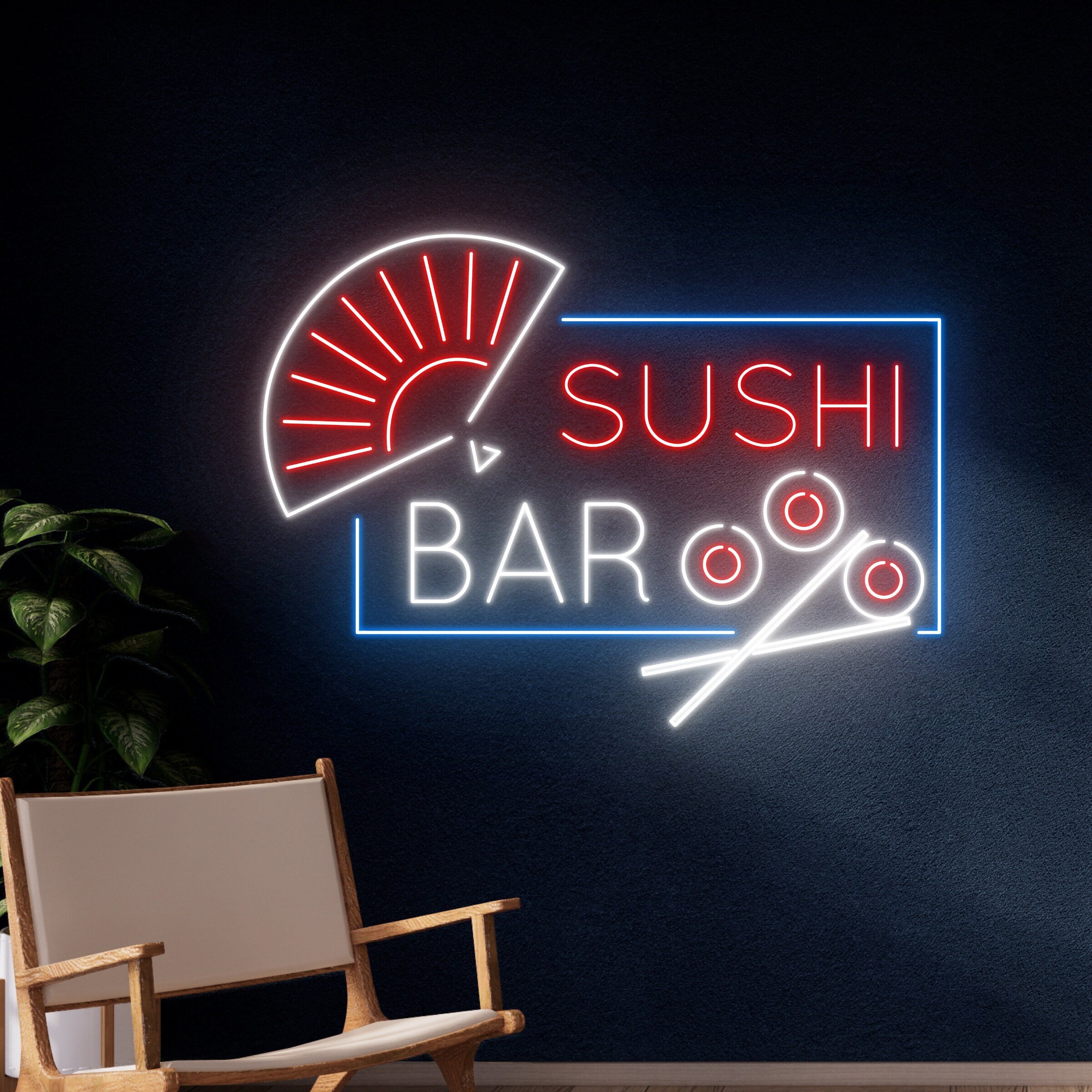 Handmadetneonsign Custom Sushi Bar Neon Sign, Japanese Food LED Sign ...