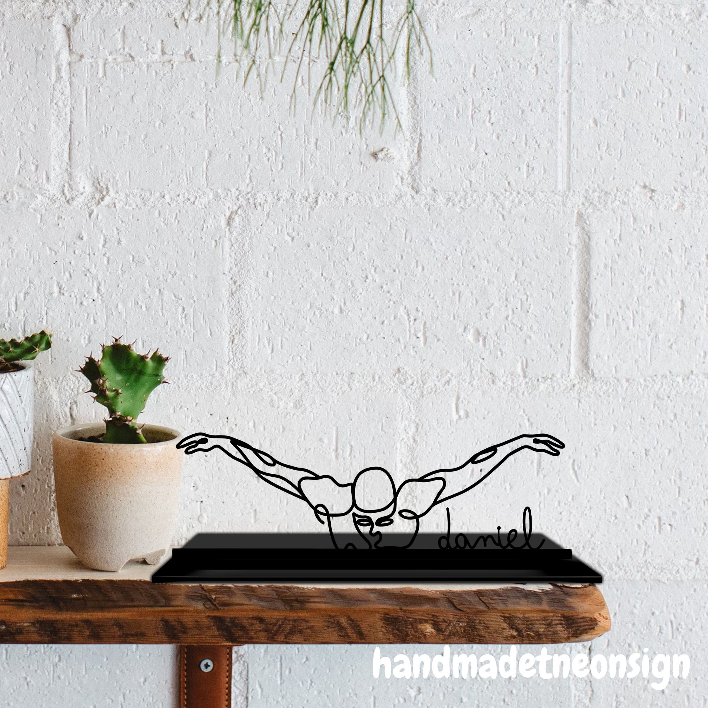 Handmadetneonsign Custom Swimmer Acrylic Stand, Swimmer Tabletop Decor ...