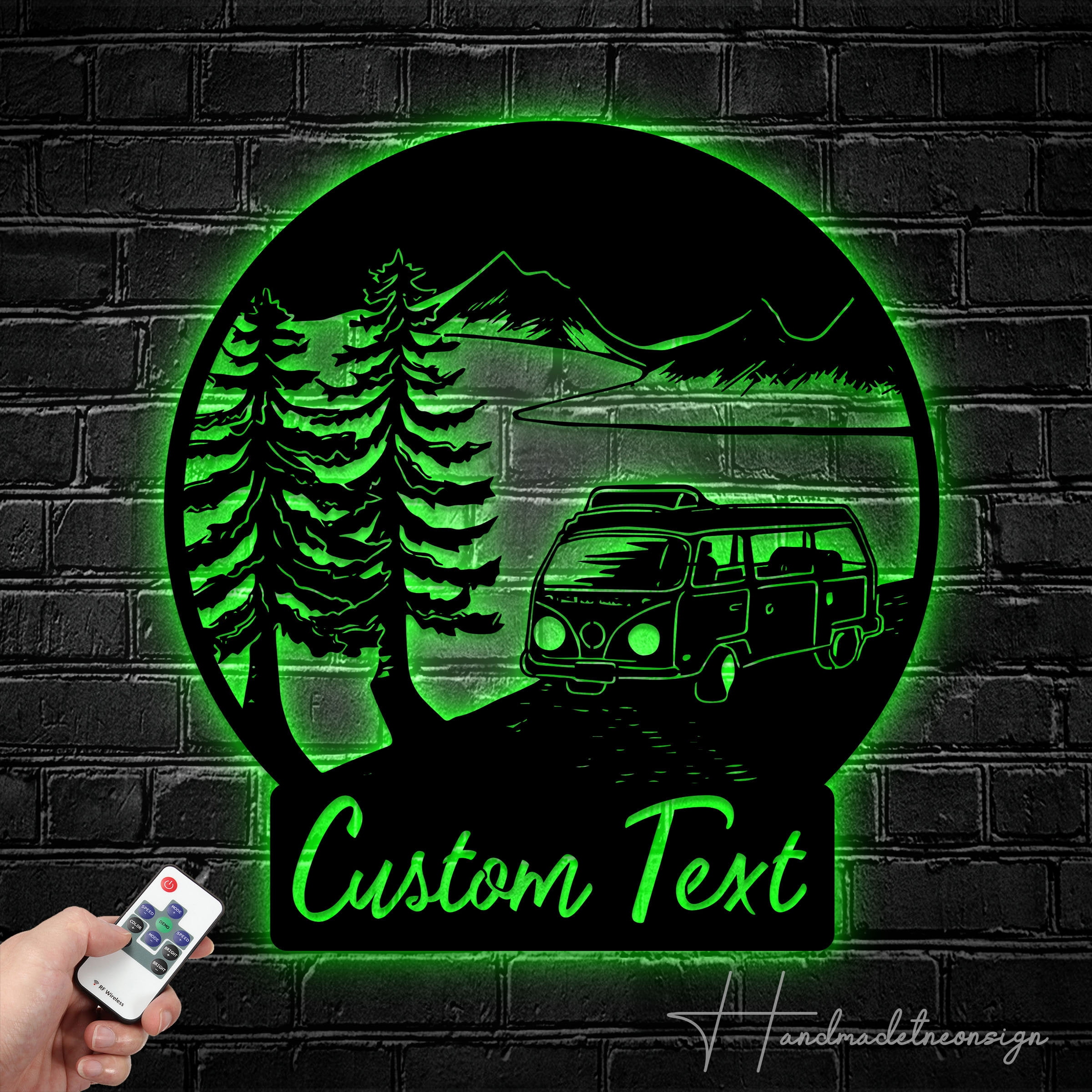 Handmadetneonsign Custom Text Camper Van Metal Wall Art LED Light, Wild ...