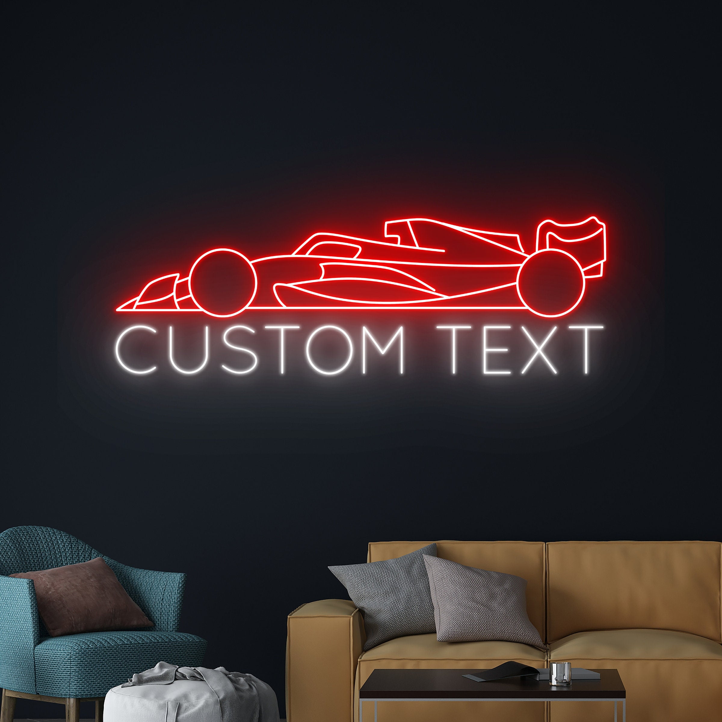Handmadetneonsign Custom Text Car Neon Sign, Luxury Car Led Sign, Sport ...