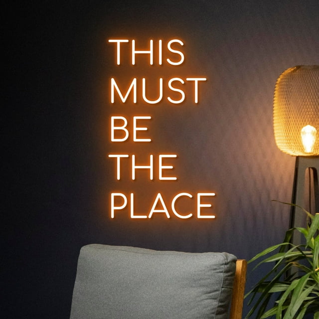 Handmadetneonsign Custom This Must Be The Place Neon Sign, Custom Quote ...