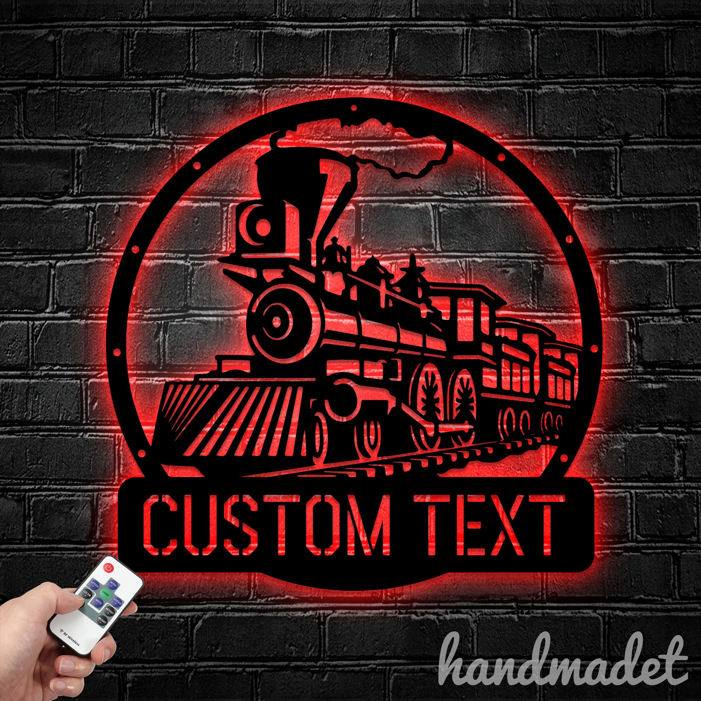 Handmadetneonsign Custom Train Wall Art LED Light - Personalized Train ...