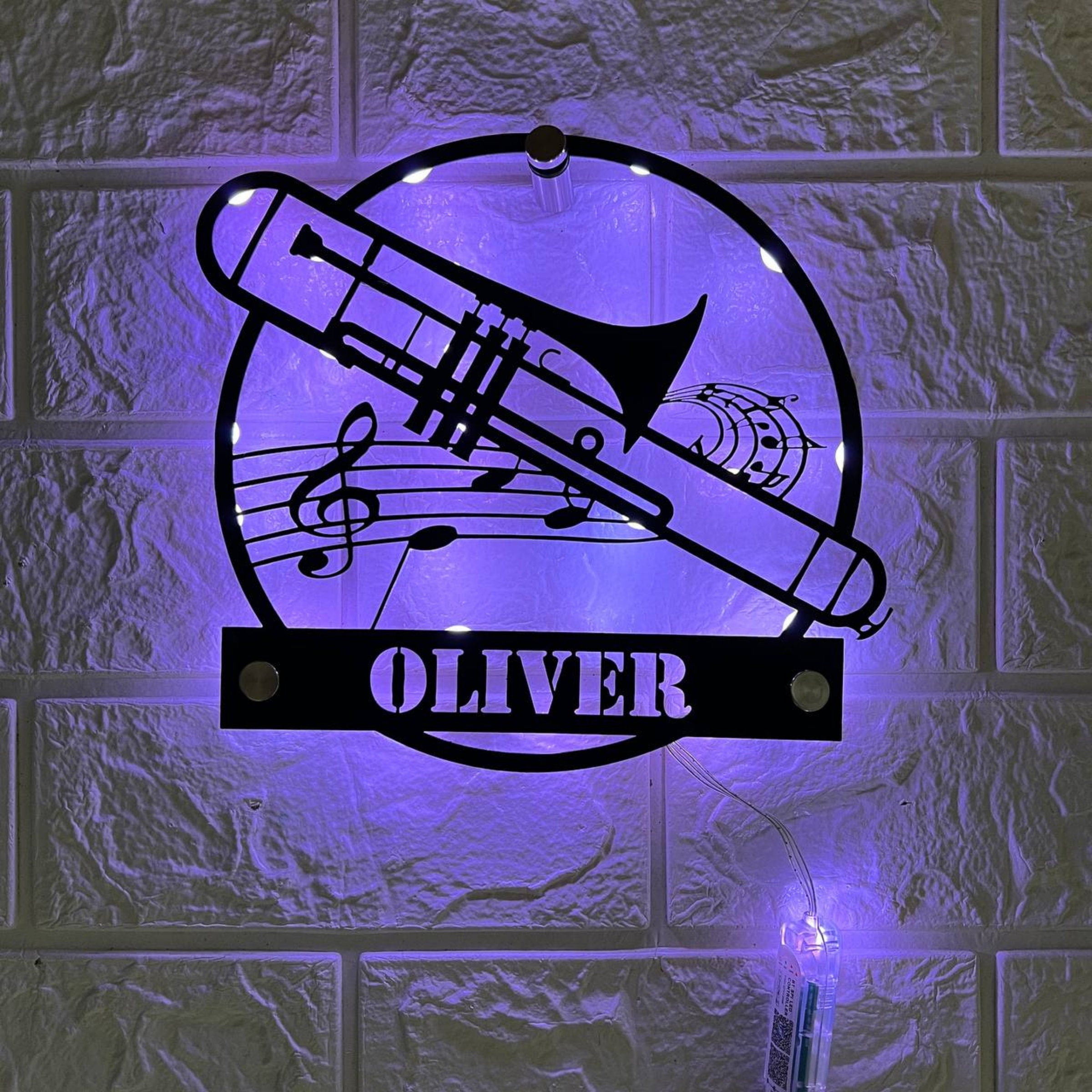 Handmadetneonsign Custom Trumpet Metal Wall Art LED Light ...