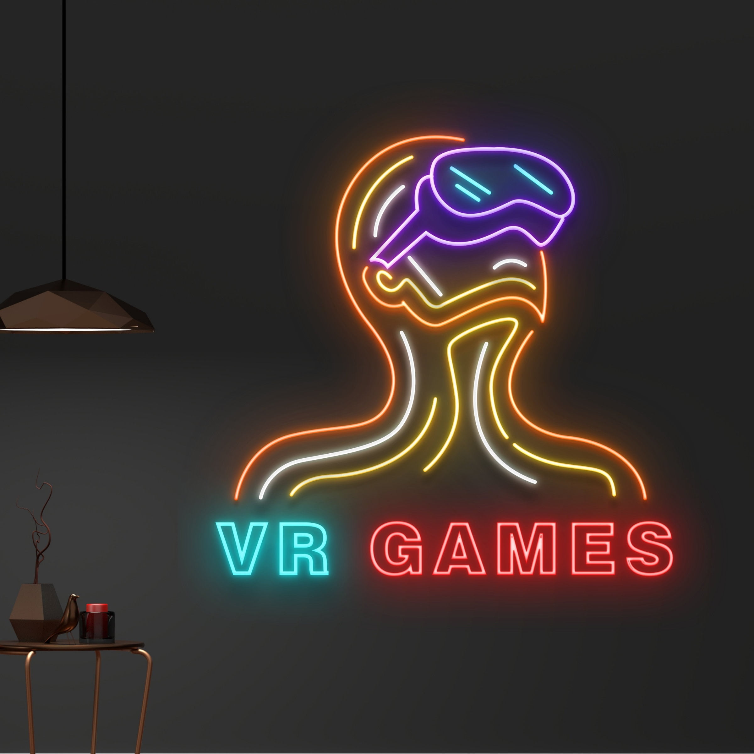 Handmadetneonsign Custom VR Games Neon Sign, Virtual Reality Led Sign ...
