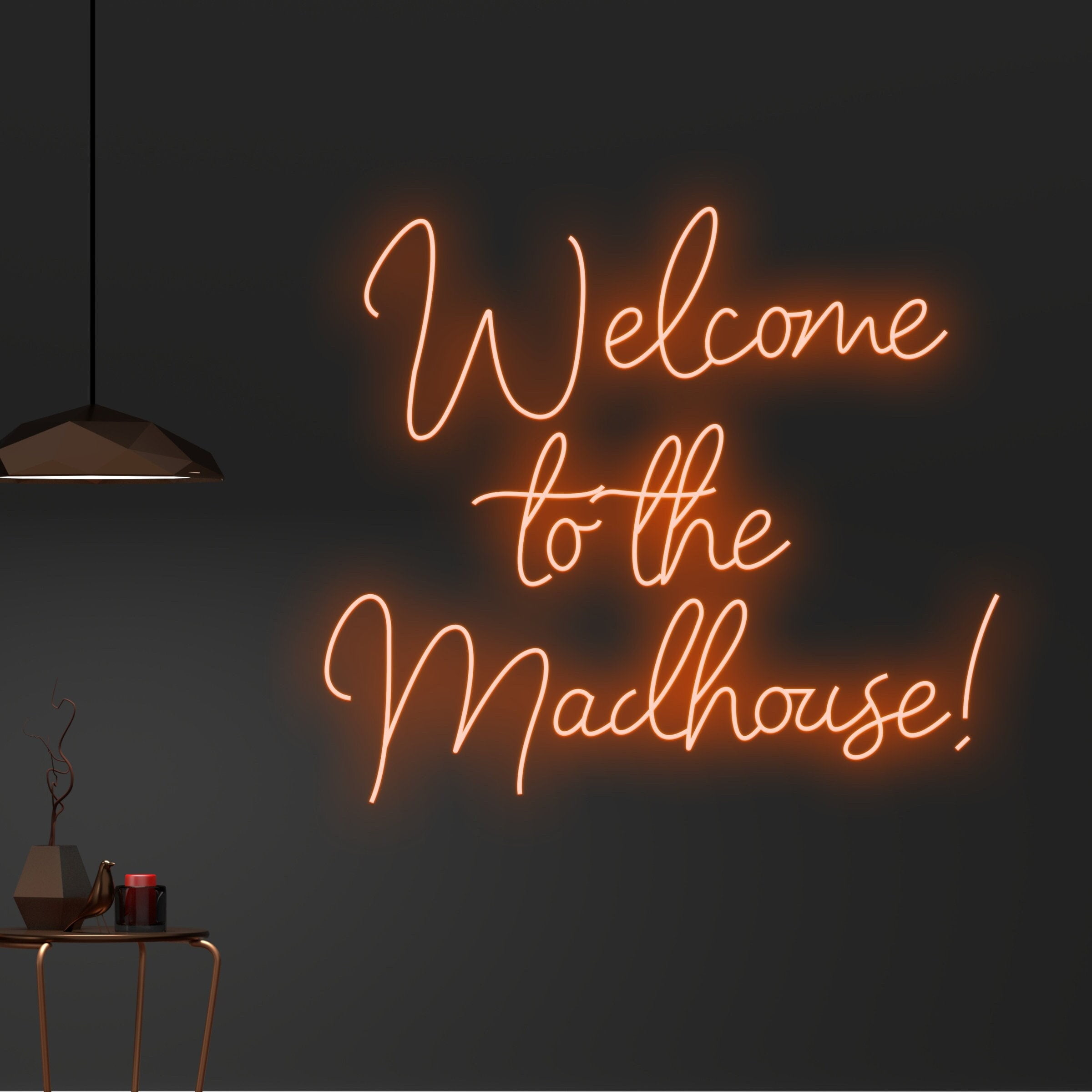 Handmadetneonsign Custom Welcome To The Madhouse Neon Sign, Custom Name ...
