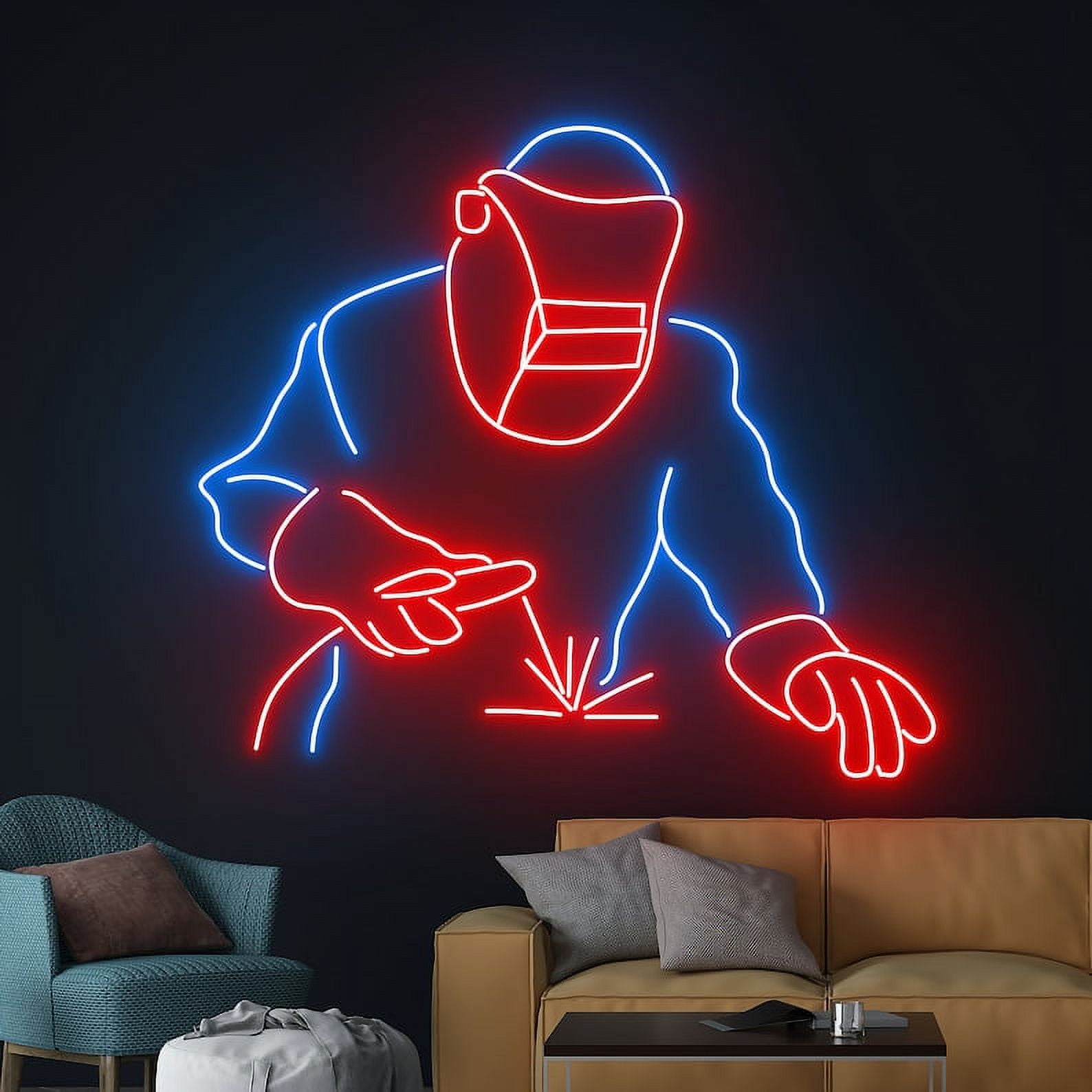 Handmadetneonsign Custom Welding Neon Sign LED Light, Welder Sign Home ...