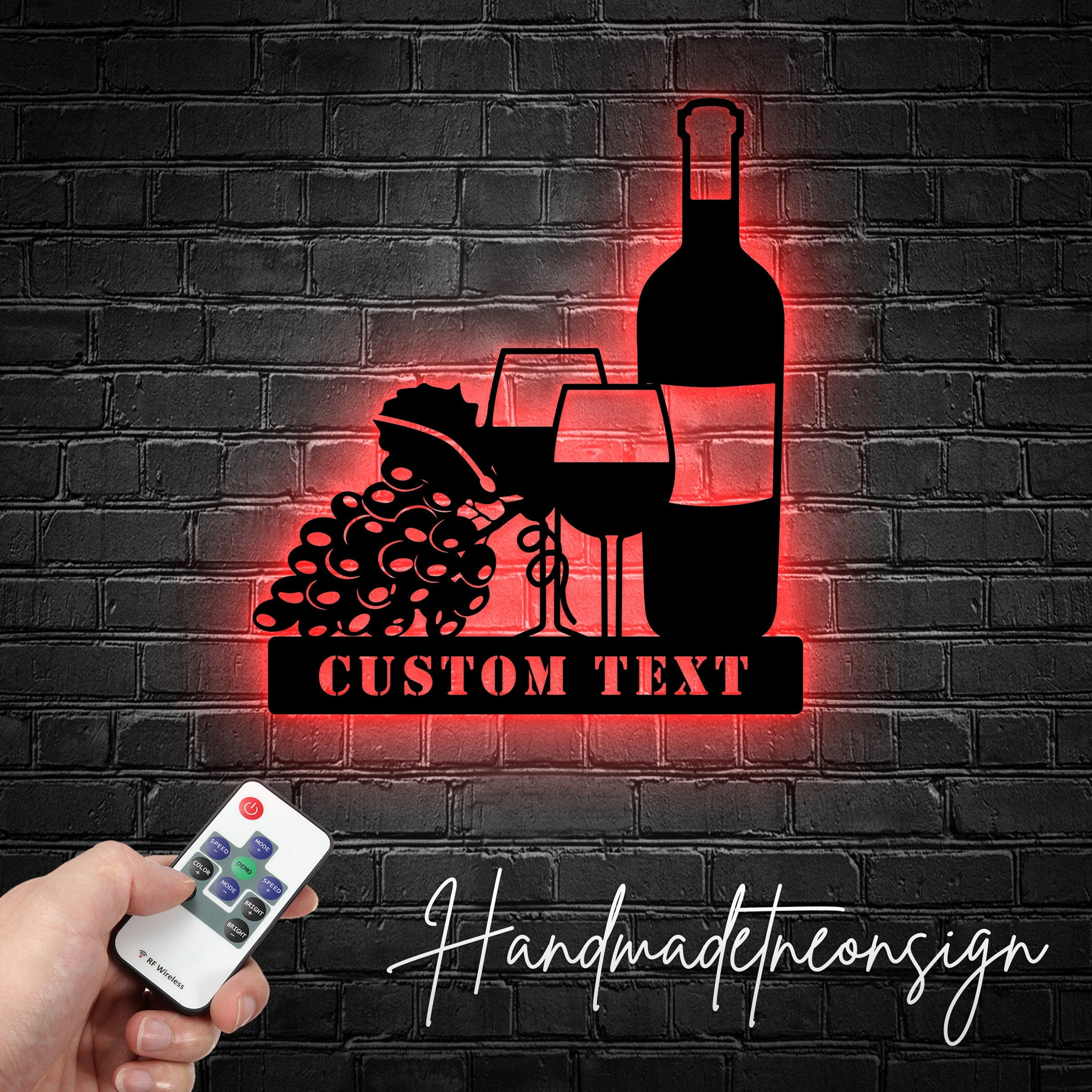 Handmadetneonsign Custom Wine Bar Metal Wall Art LED Light ...