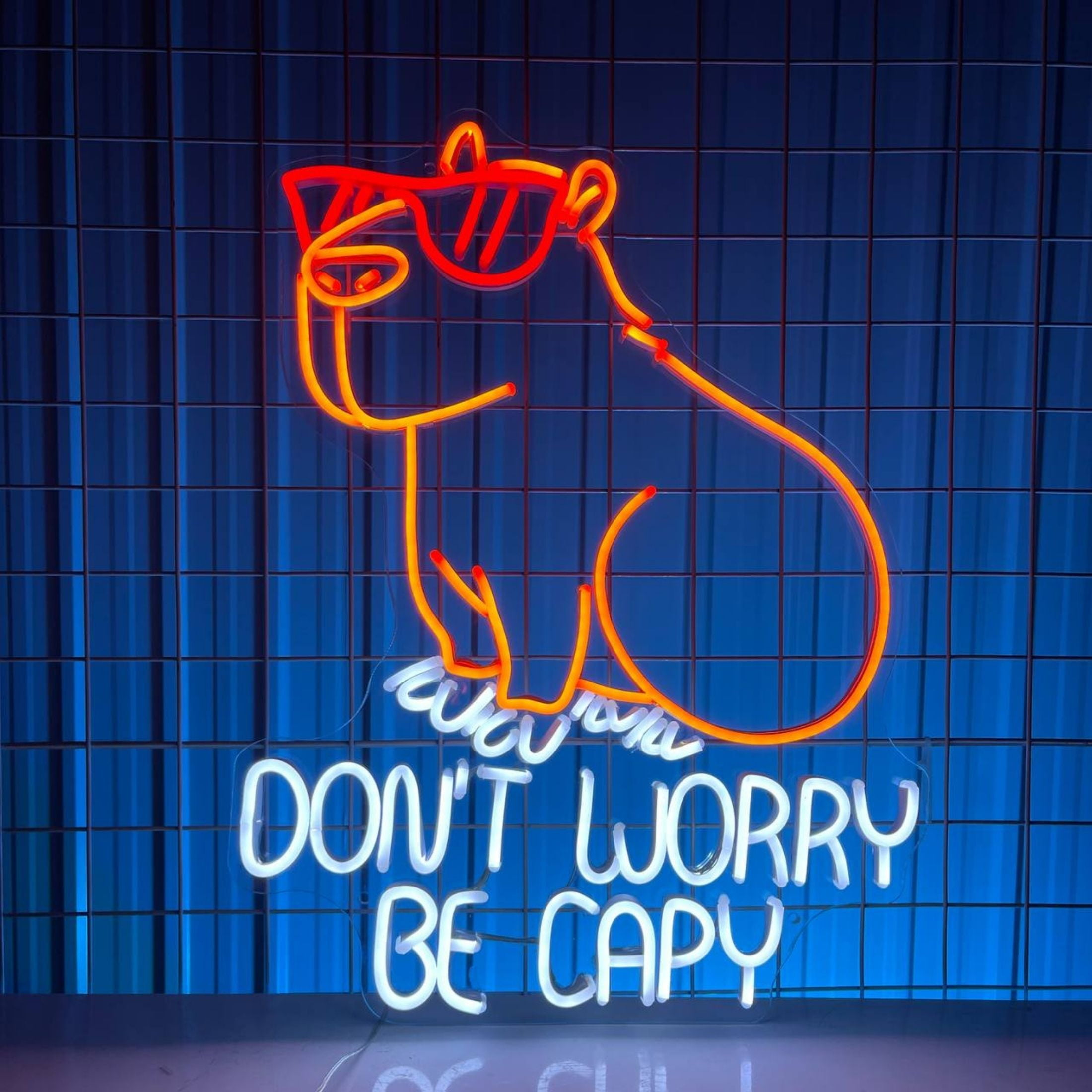 Handmadetneonsign Cute Cappy Neon Sign, Capybara Wall Art Decor ...