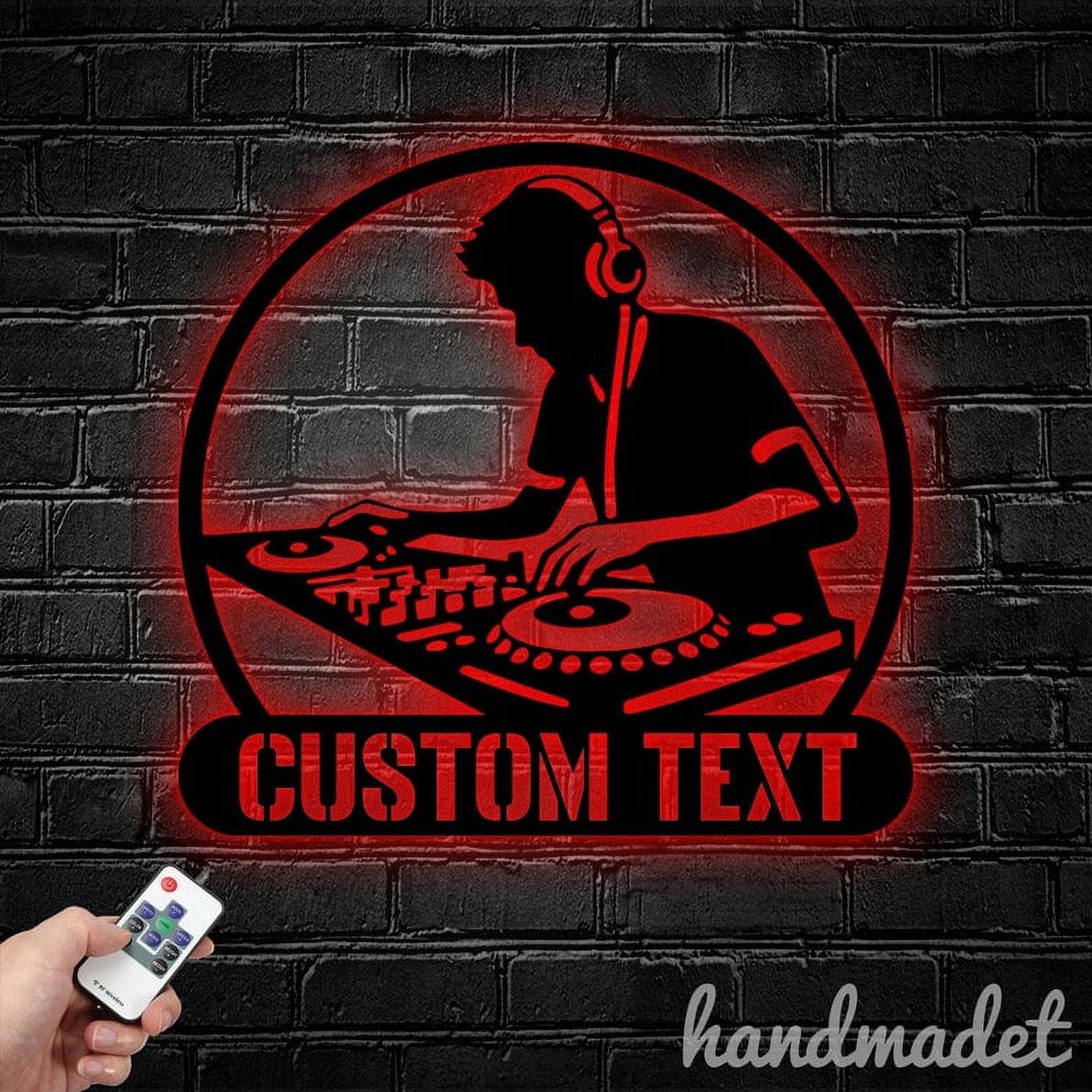 Handmadetneonsign DJ Record Metal Wall Art, DJ Metal Sign Wall Decor ...