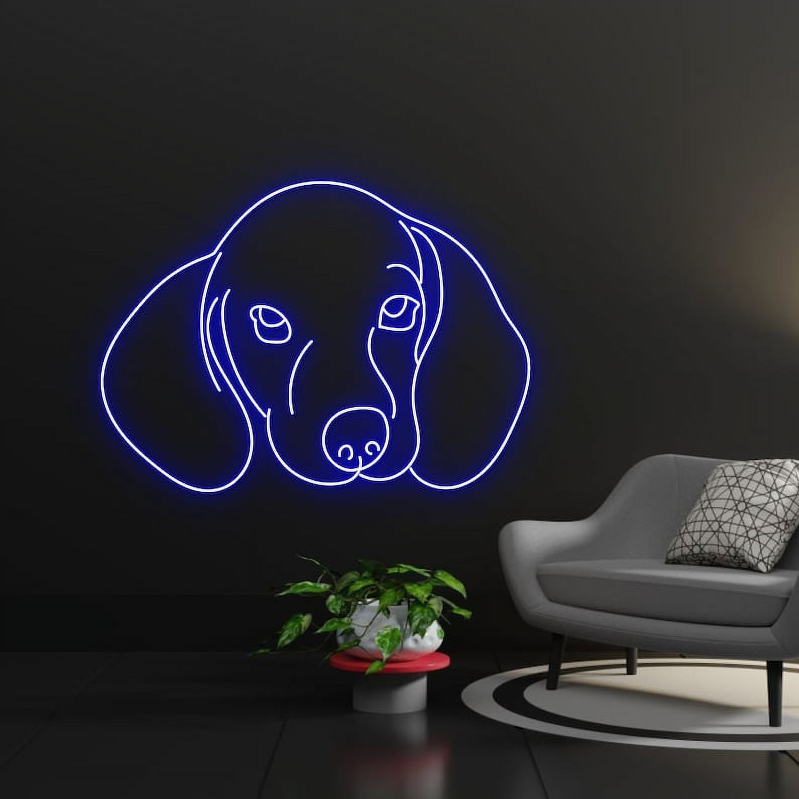 Handmadetneonsign Dachshund Dog Led Sign, Dachshund Neon Sign, Wall ...