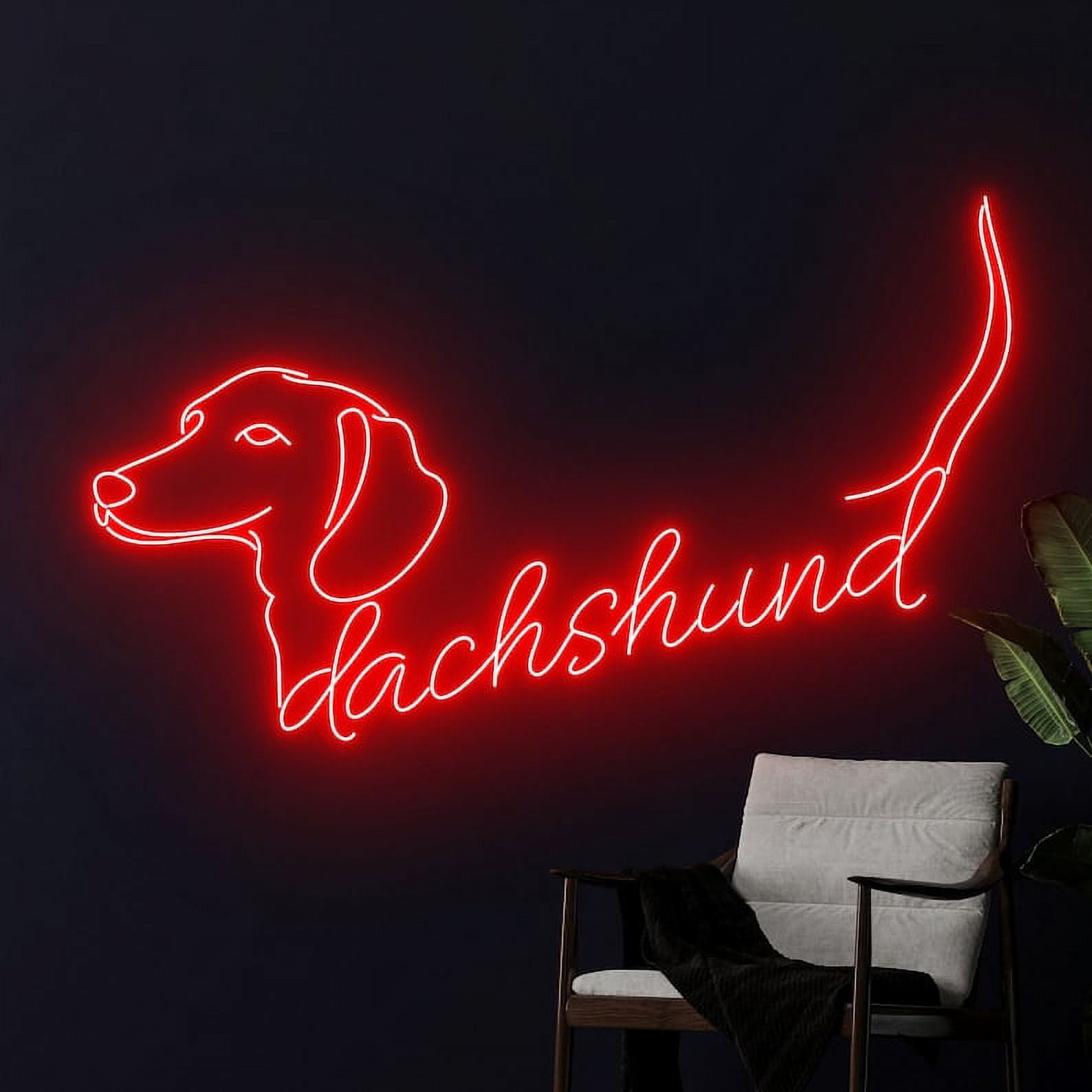 Handmadetneonsign Dachshund Lover Neon Sign, Love Dachshund Neon Light ...