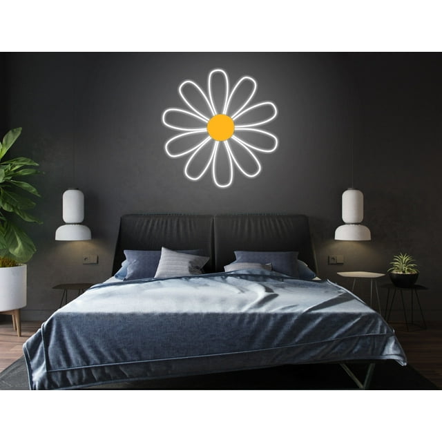 Handmadetneonsign Daisy Flower Neon Sign, Daisy Bedroom Light Sign ...