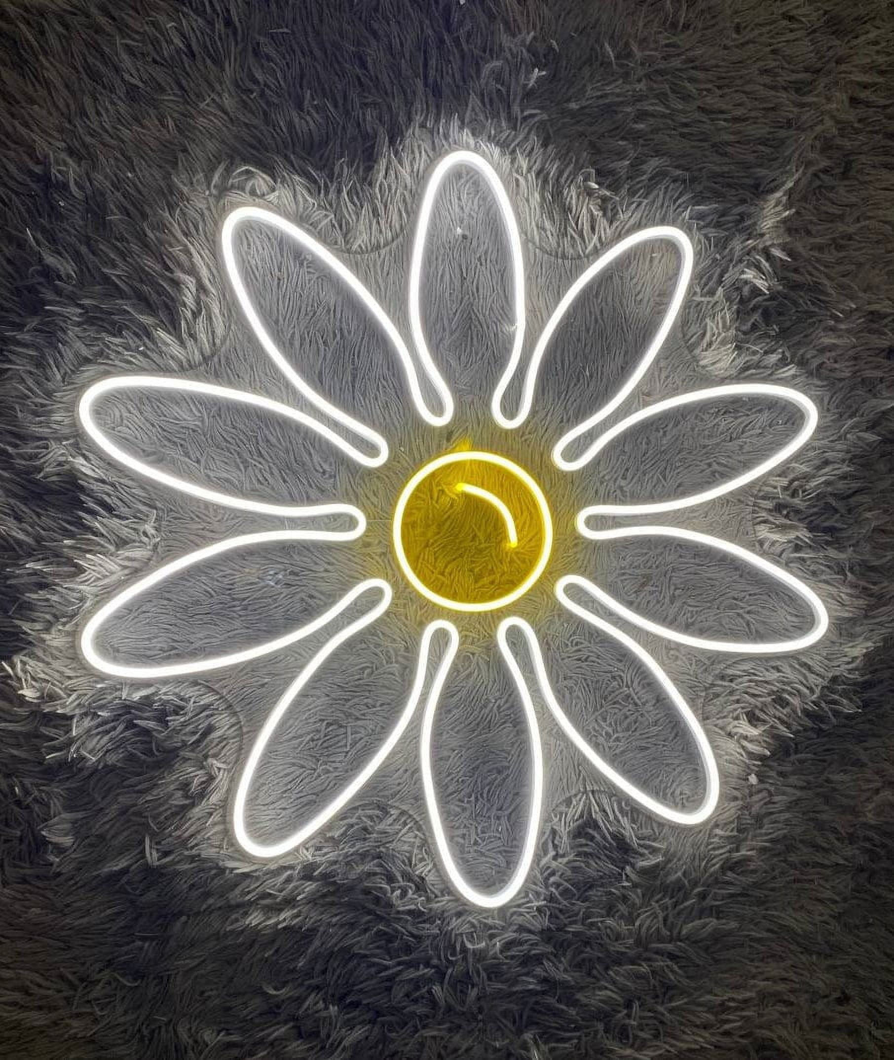 Handmadetneonsign Daisy Flower Neon Sign, Daisy Bedroom Light Sign ...