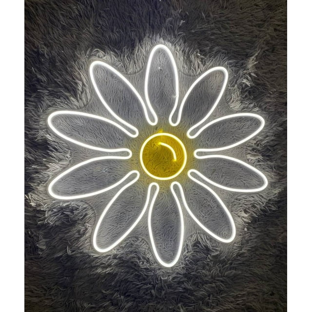 Handmadetneonsign Daisy Flower Neon Sign, Daisy Bedroom Light Sign ...