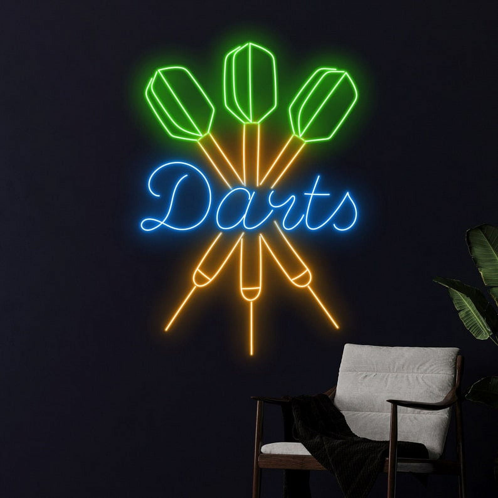 Handmadetneonsign Dart Game Neon Sign, Wall Decor, Dart Neon Sign ...