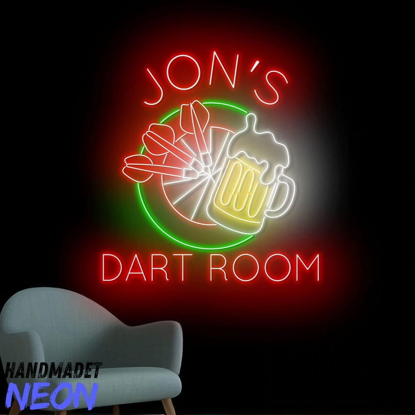 Handmadetneonsign Dart Room Neon Sign, Dart Beer Led Light, Dart Club ...