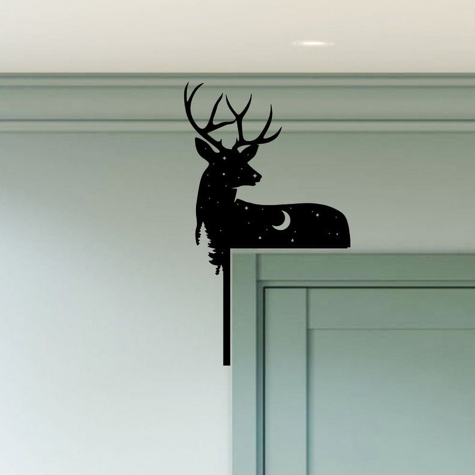 Handmadetneonsign Deer Door Corner Sign, Wild Animal Metal Door Topper ...
