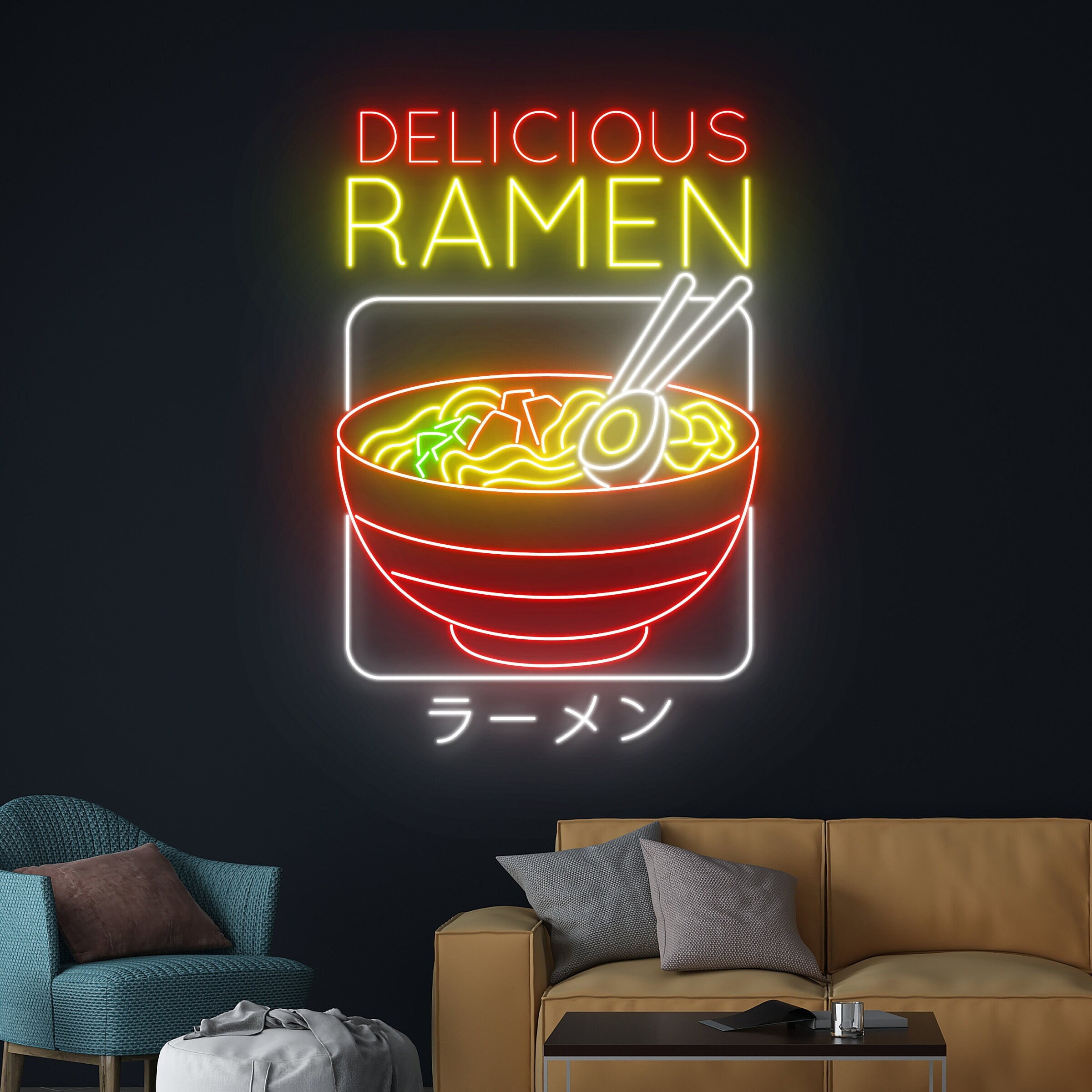 Handmadetneonsign Delicious Ramen Neon Sign, Japanese Noodles Led Sign ...