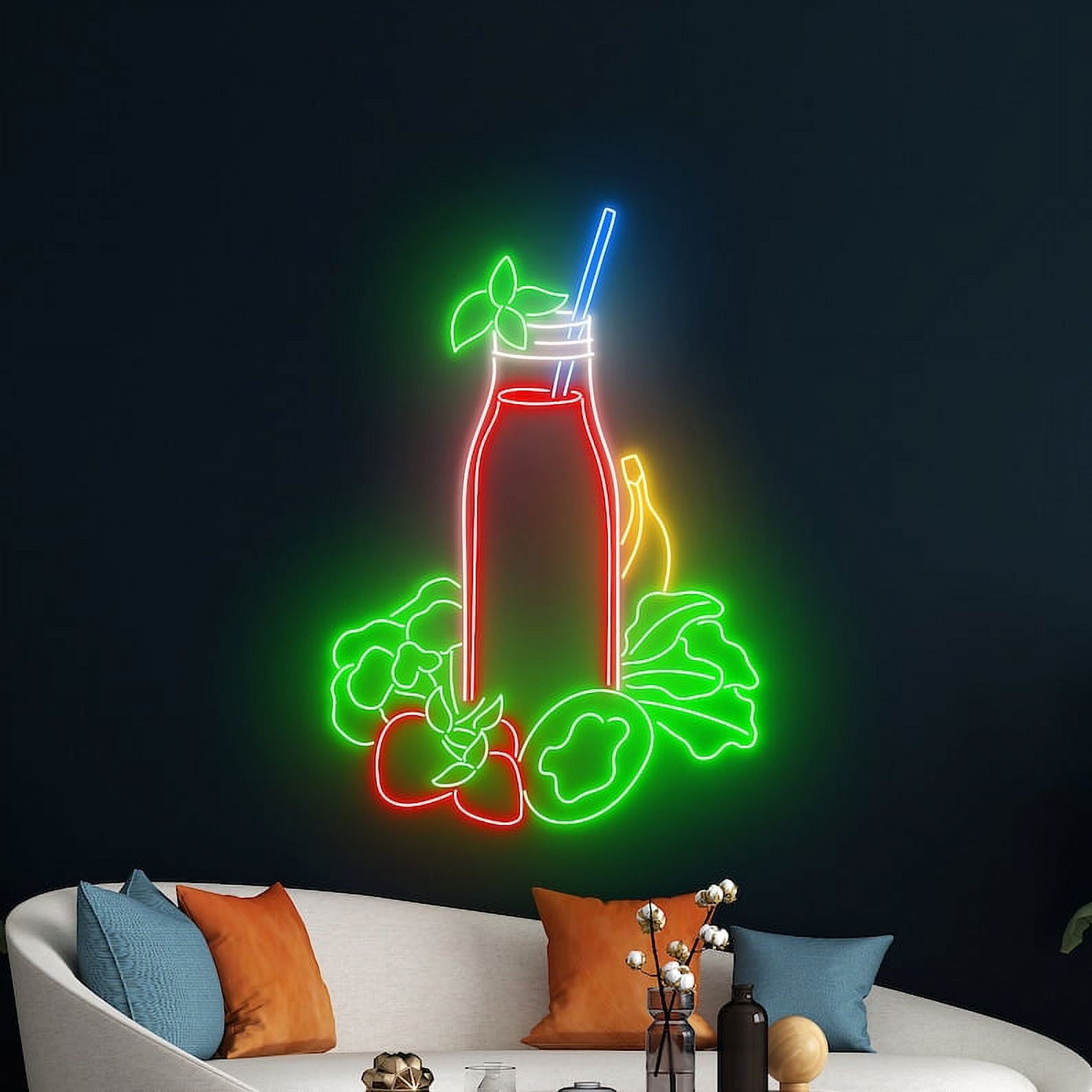 Handmadetneonsign Detox Neon Sign, Juice Detox Wall Art Decor, Juice ...