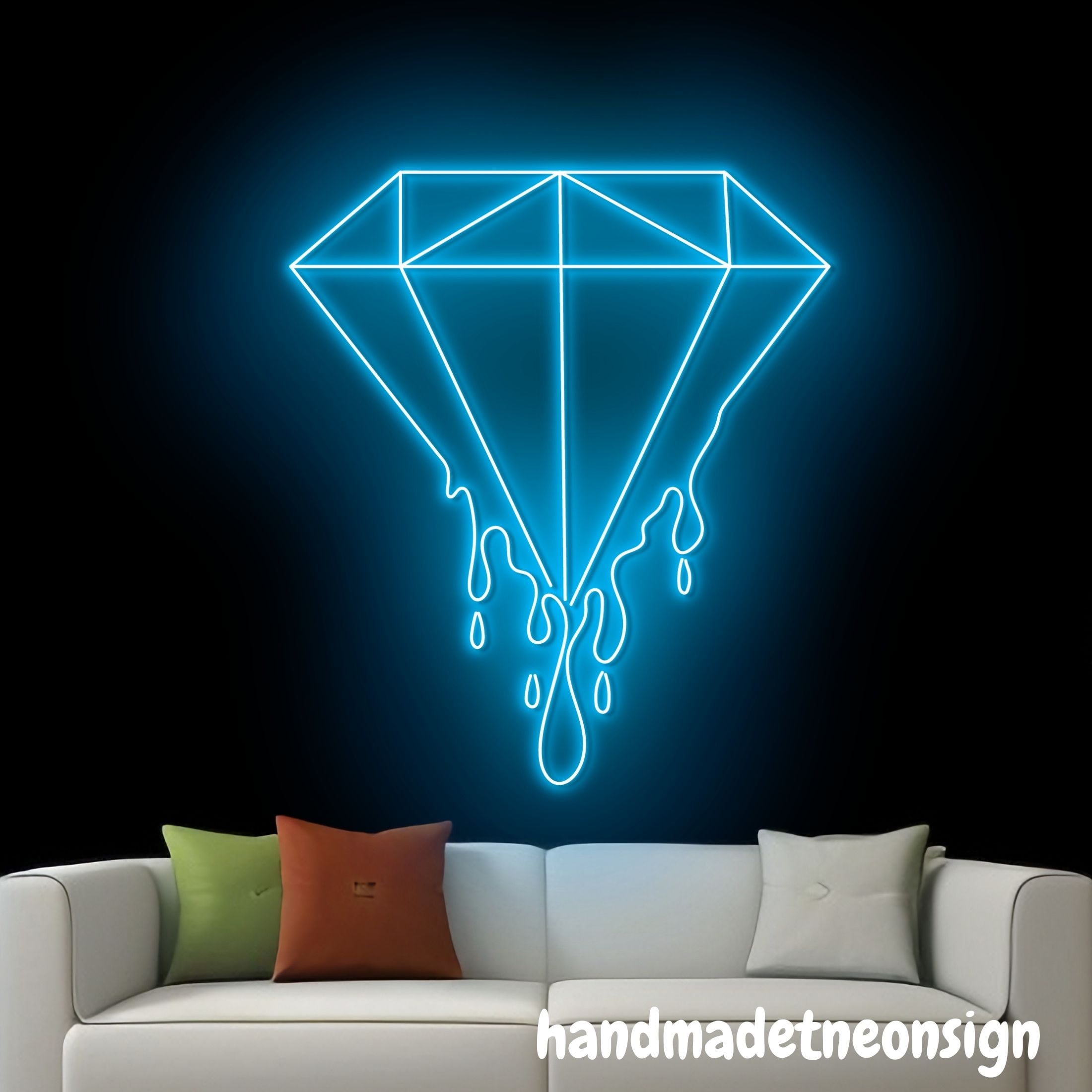Handmadetneonsign Diamond Dripping Neon Sign, Diamond Dripping Led ...