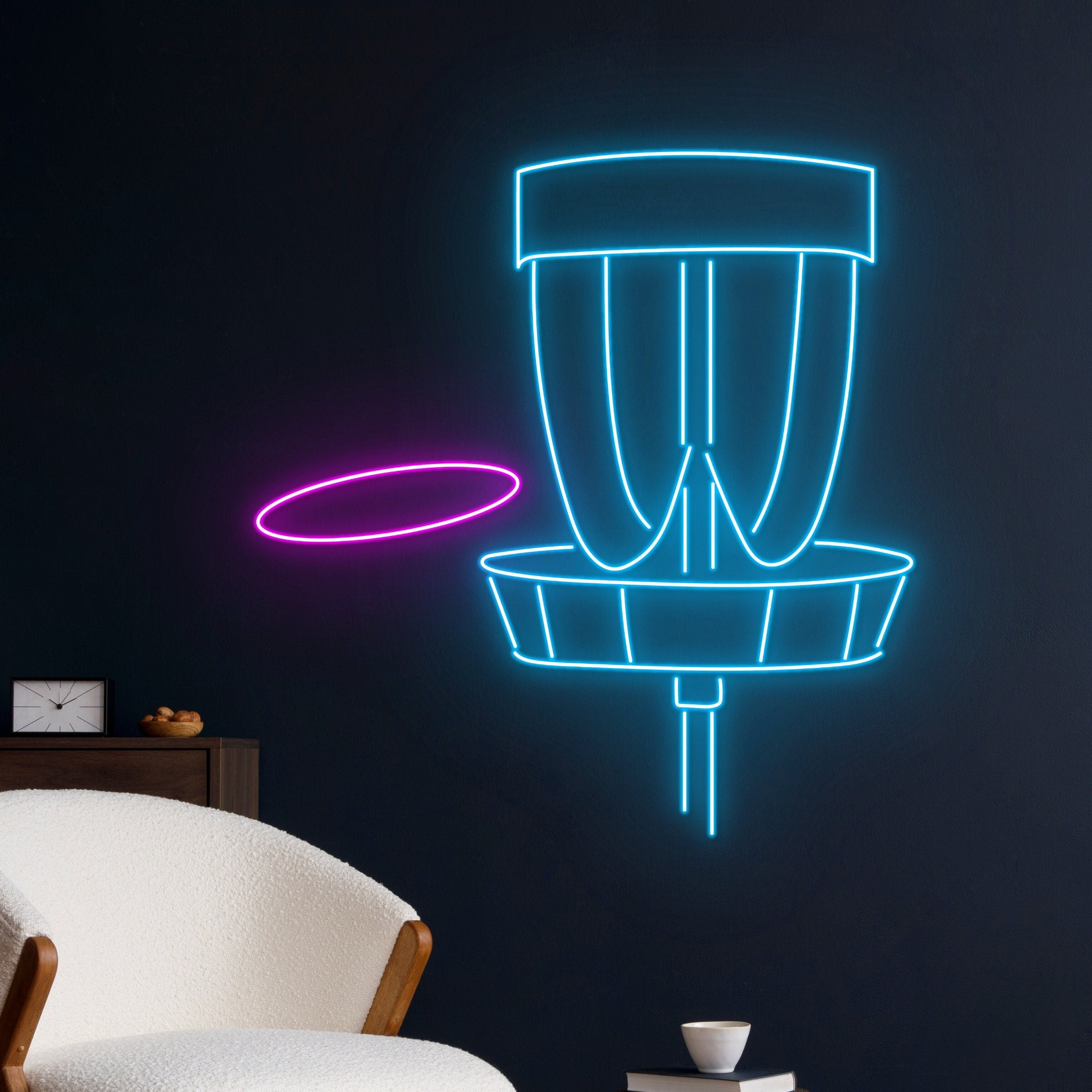 Handmadetneonsign Disc Golf Neon Sign, Disc Golfer LED Light, Disc ...