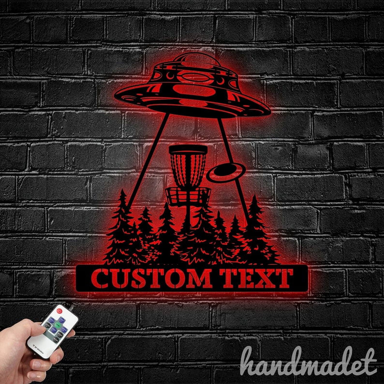 Handmadetneonsign Disc Golf UFO Metal Wall Art, Disc Golf Metal Sign ...