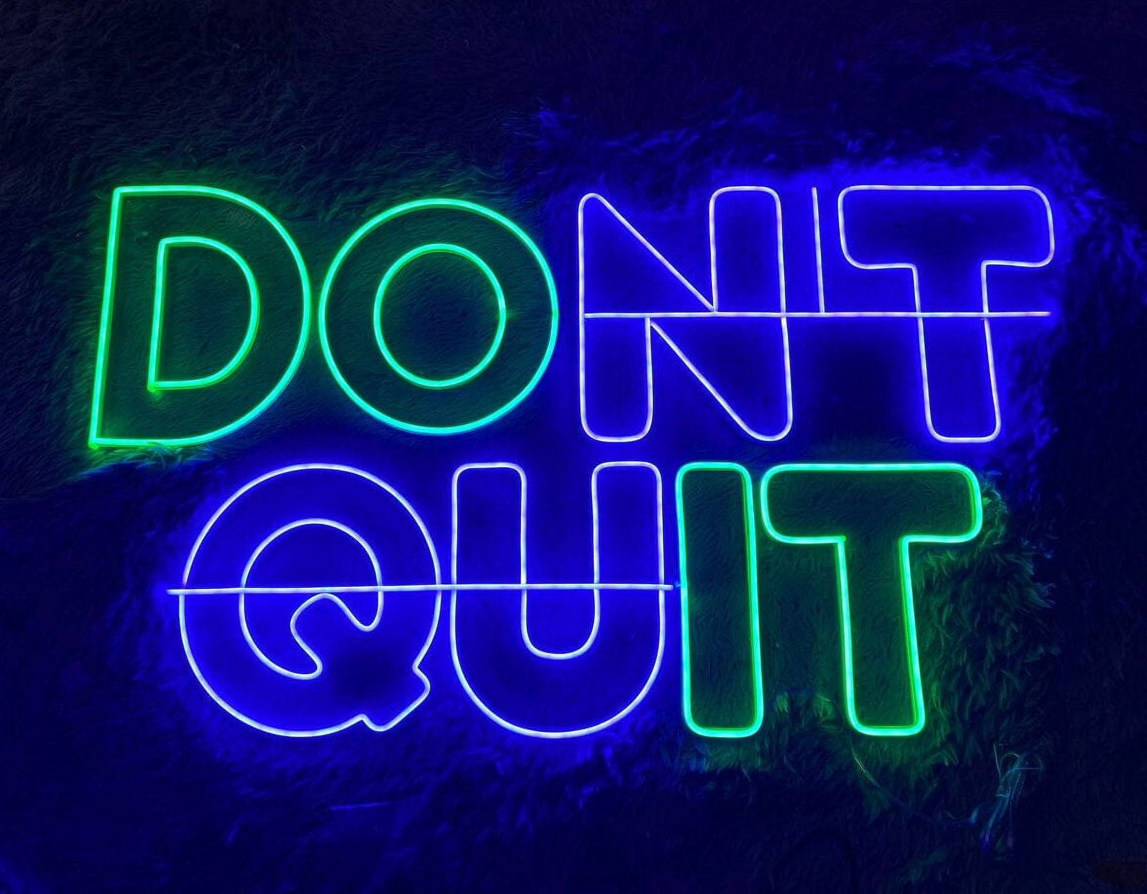 Handmadetneonsign Do It Don't Quit Neon Sign, Wall Decor, Quote Neon ... Handmadetneonsign Do It Don't Quit Neon Sign, Wall Decor, Quote Neon ...
