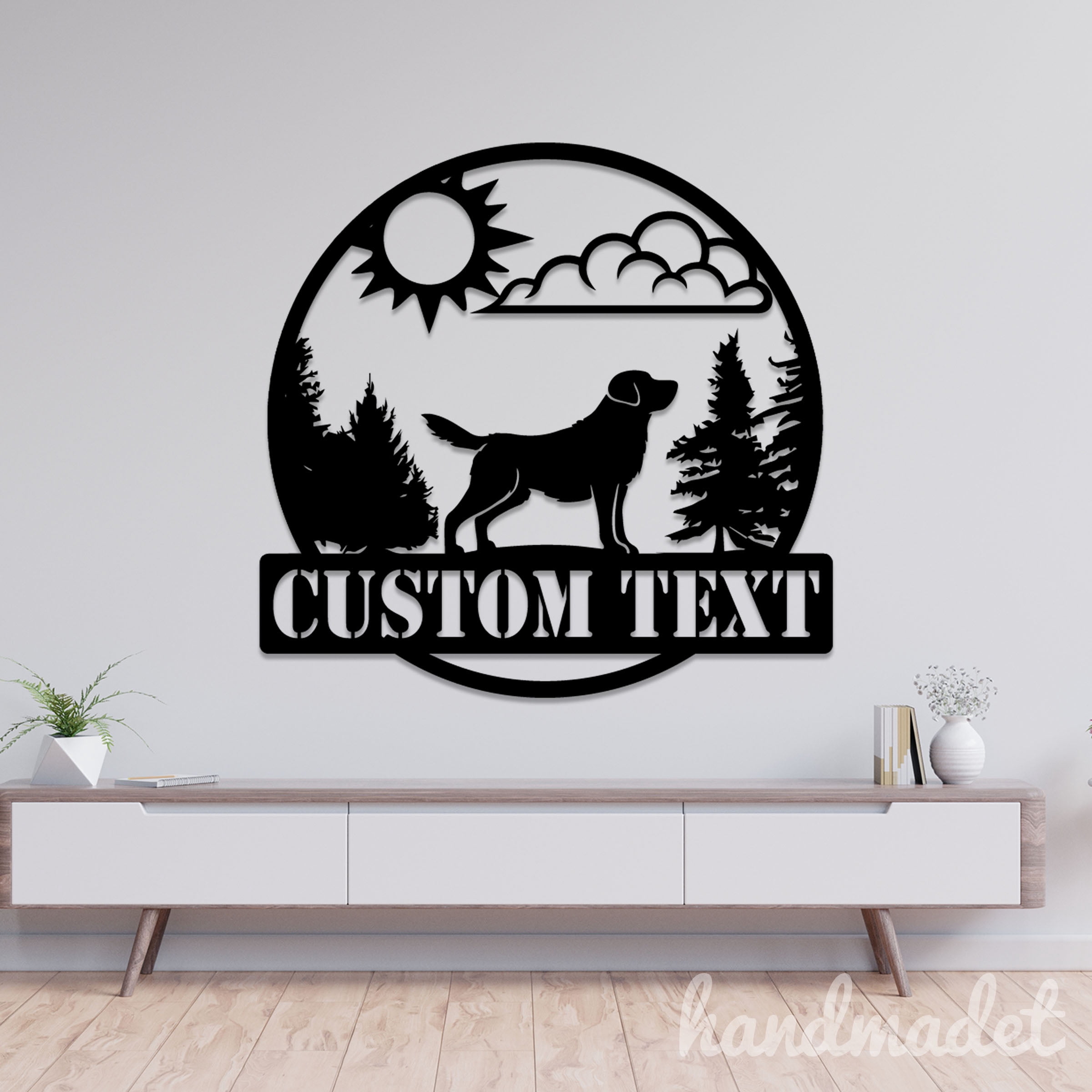 Handmadetneonsign Dog Metal Wall Art Light, Dog Animal Metal Sign Wall ...