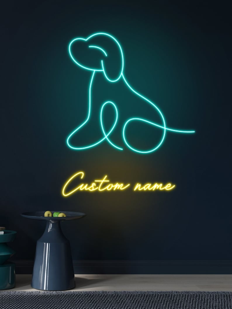 Handmadetneonsign Dog Name Neon Sign, Dog Neon Sign, Custom Dog Pet ...