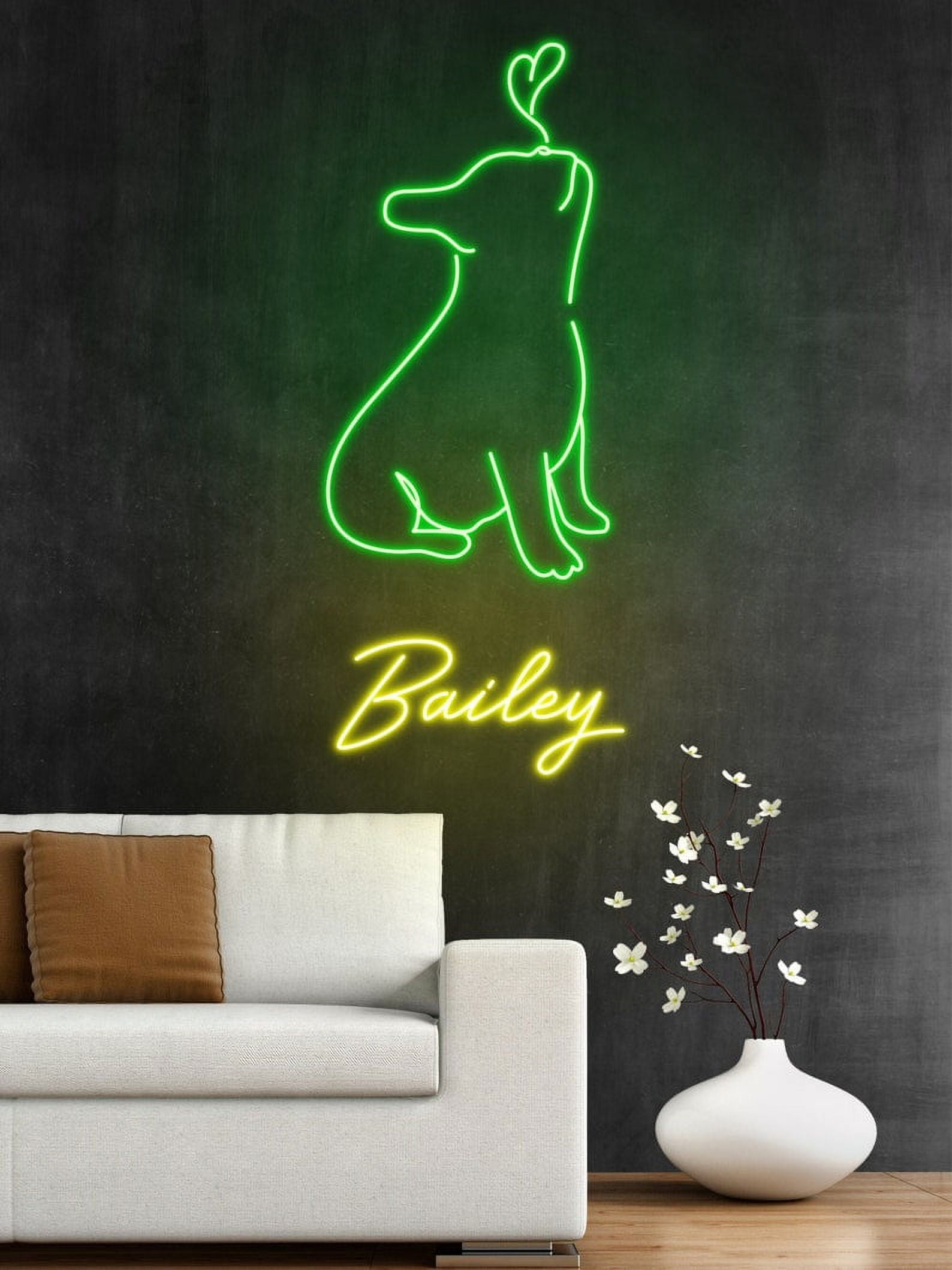 Handmadetneonsign Dog Name Neon Sign, French Bulldog Neon Sign, Custom ...
