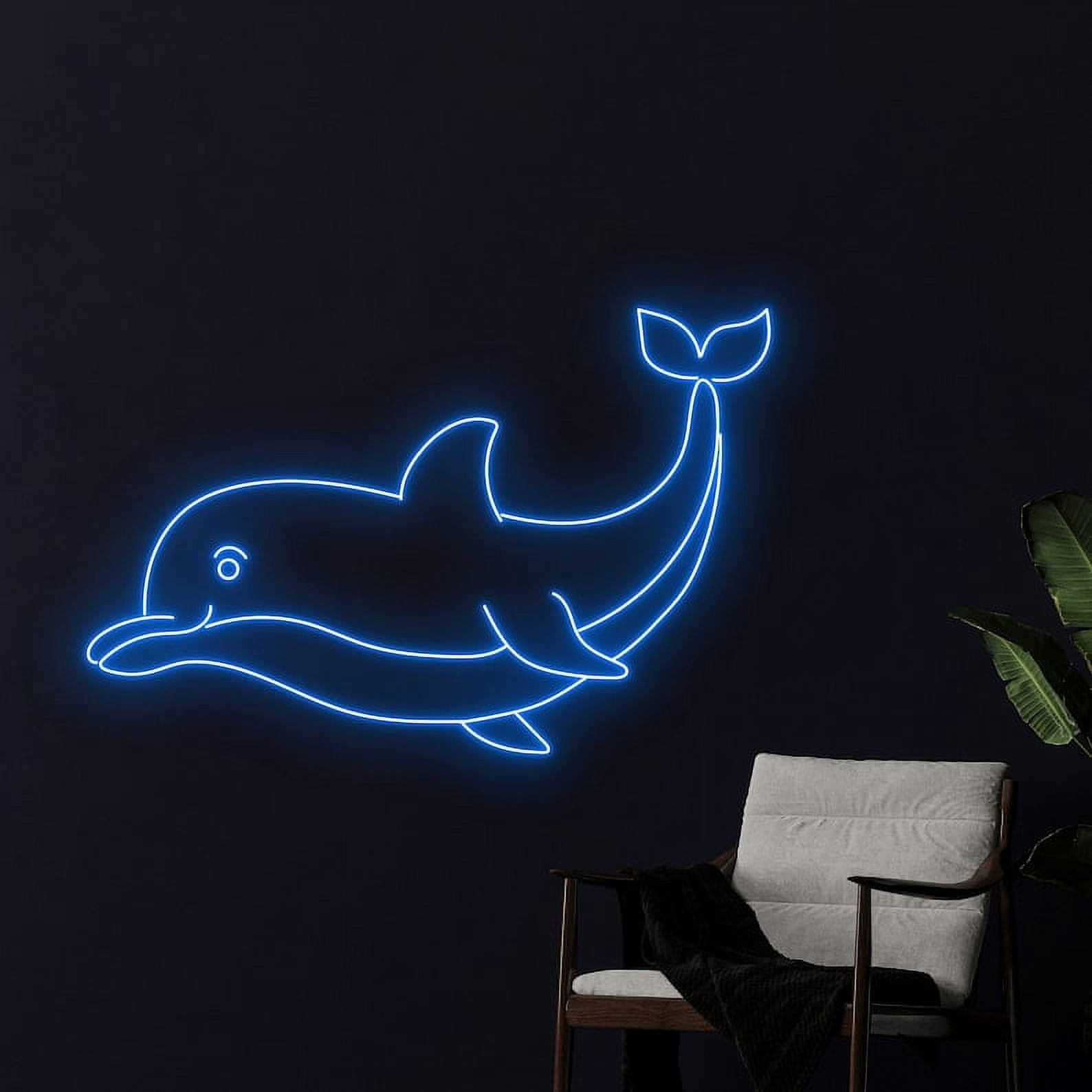 Handmadetneonsign Dolphin Neon Sign, Dolphin LED Neon Art Decor ...