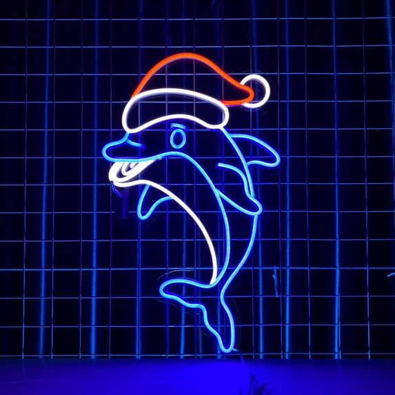 Handmadetneonsign Dolphin Neon Sign, Dolphin Lovers Wall Art Decor ...
