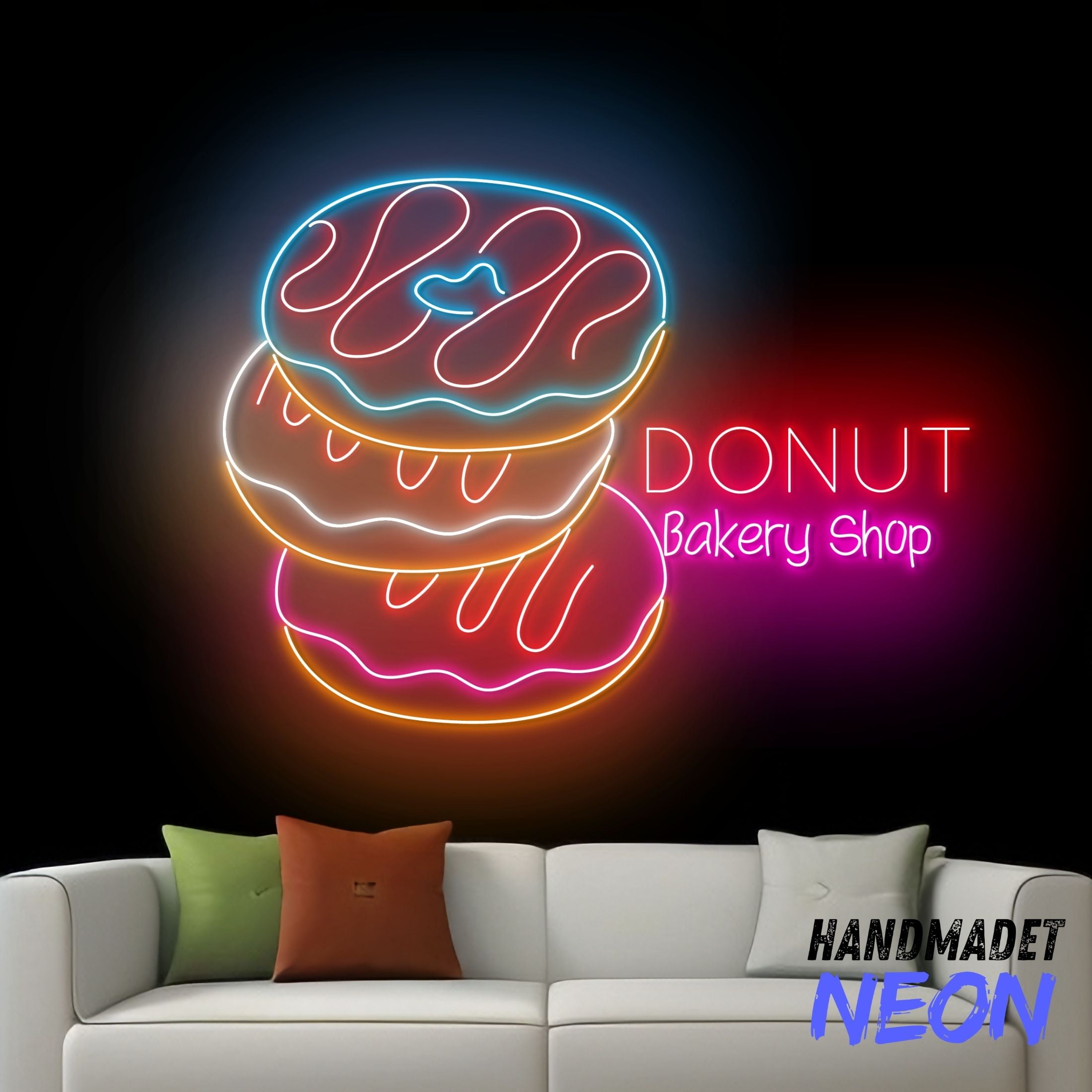 Handmadetneonsign Donut Bakery Shop Neon Sign, Donut Led Sign, Bakery ...