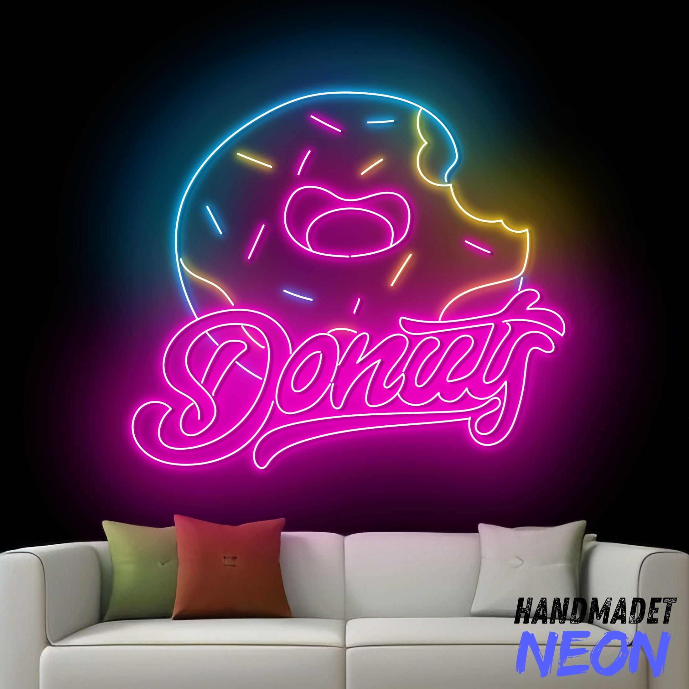 Handmadetneonsign Donut Neon Sign, Donut Bakery Wal Art, Donut Baking ...