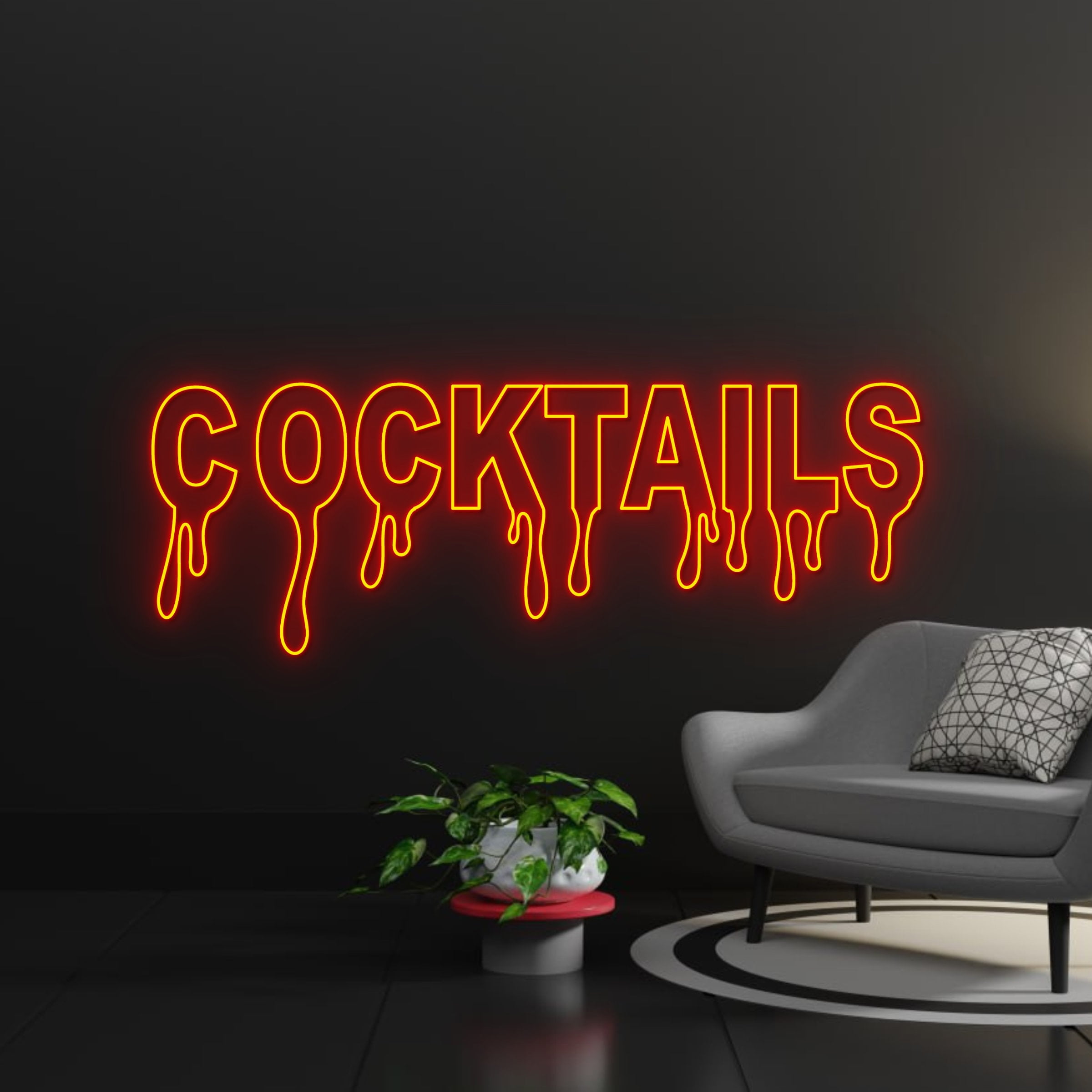 Handmadetneonsign Dripping Cocktails Neon Signs, Dripping Cocktails Led ...