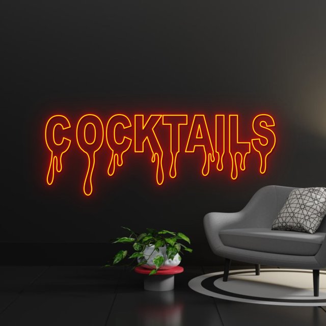 Handmadetneonsign Dripping Cocktails Neon Signs, Dripping Cocktails Led ...