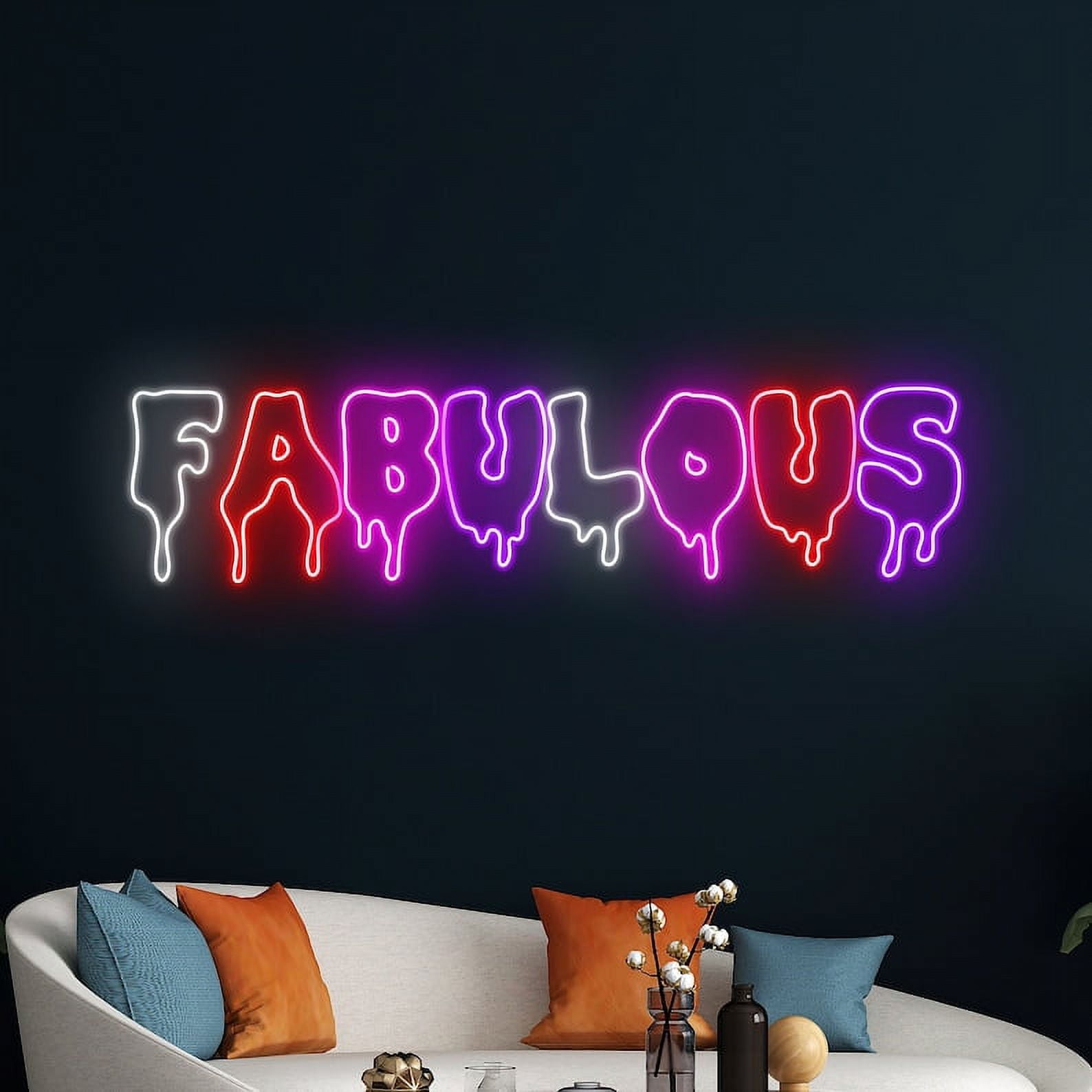 Handmadetneonsign Dripping Fabulous Neon Sign, Fabulous Wall Art Decor ...