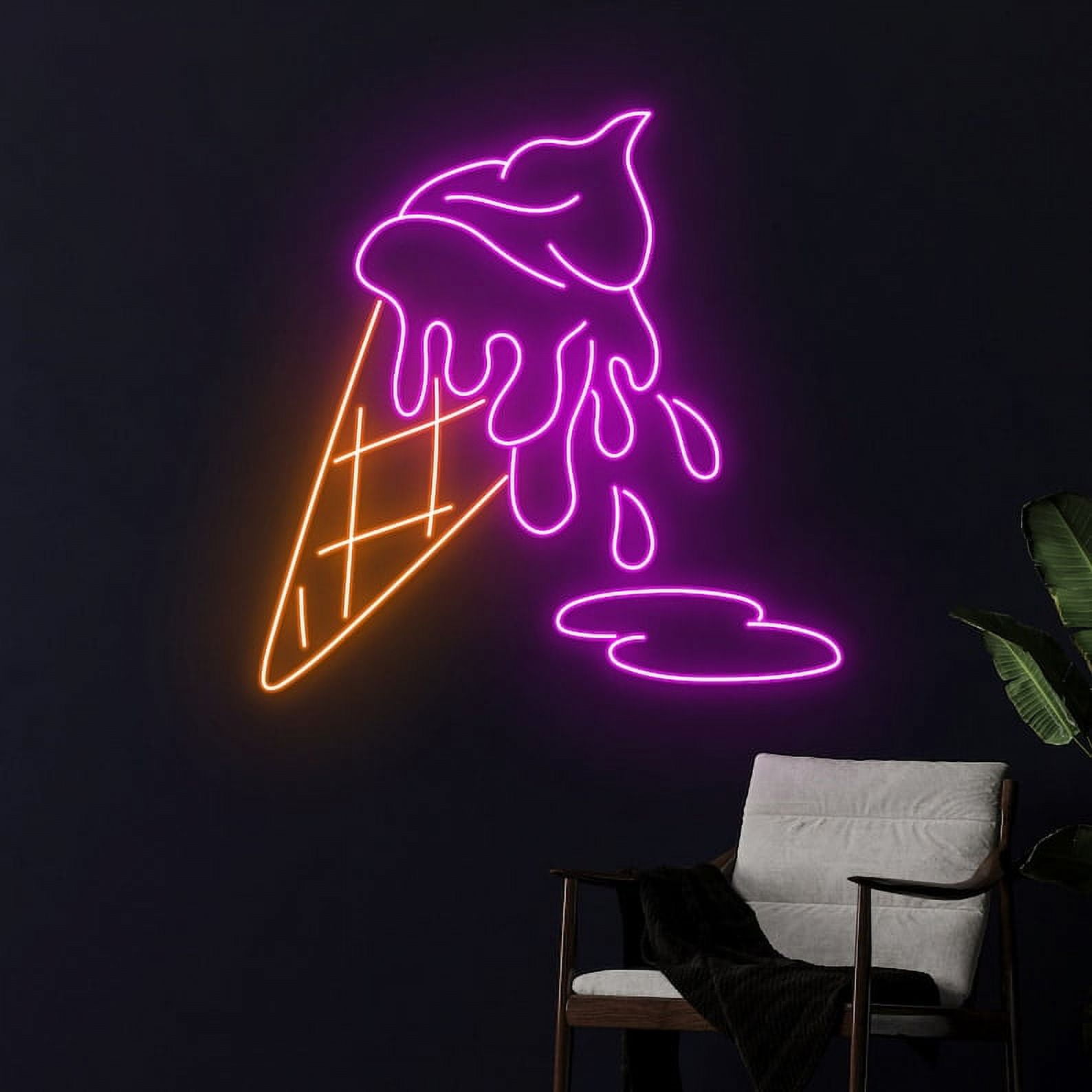 Handmadetneonsign Dripping Ice Cream Neon Sign, Ice Cream Led Sign, Ice ...