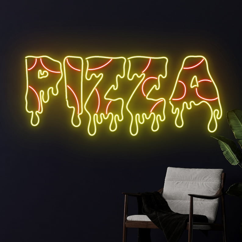 Handmadetneonsign Dripping Pizza Neon Sign, Pizza Neon Light, Pizza Led ...