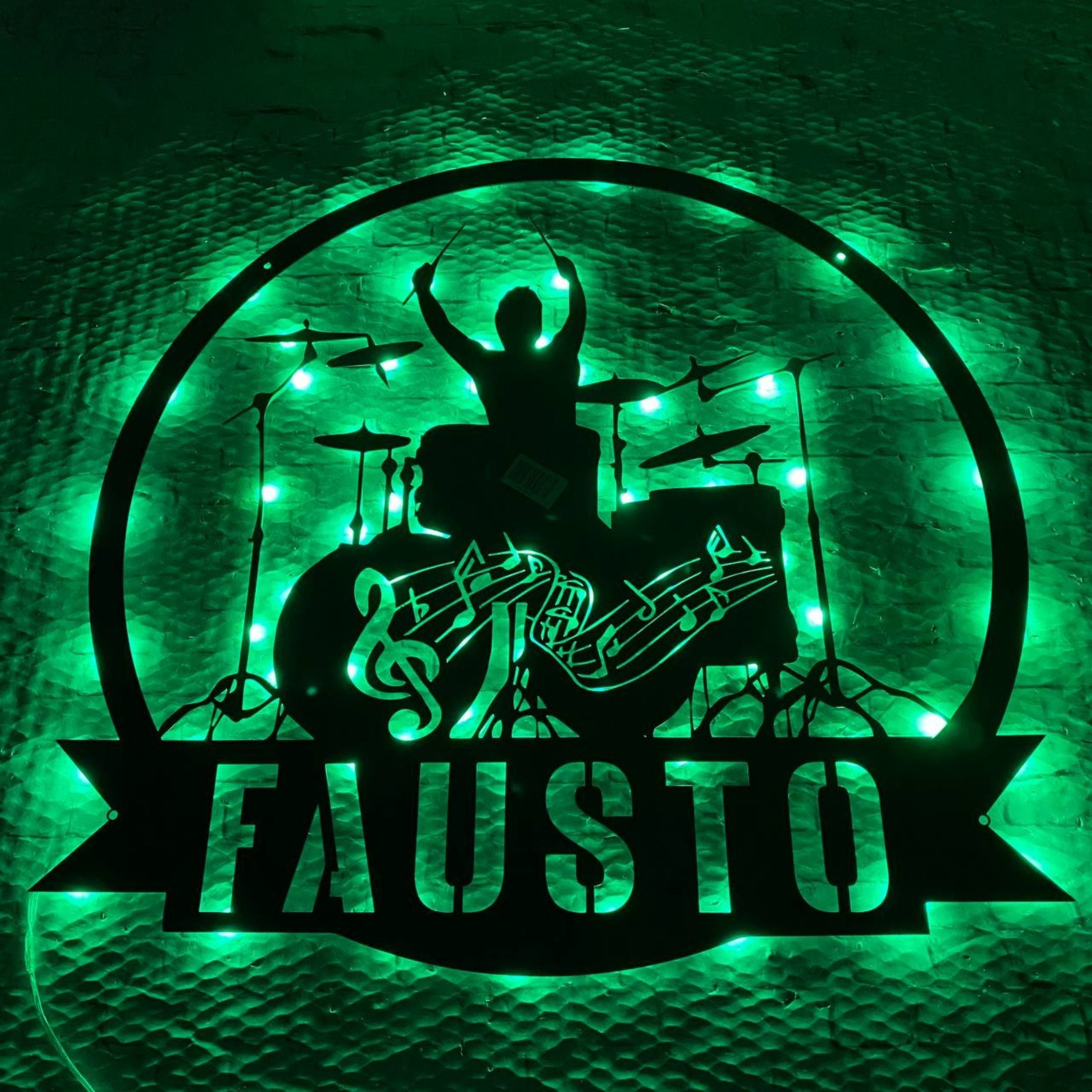 Handmadetneonsign Drummer Metal Wall Art Light, Music Band Metal Sign ...