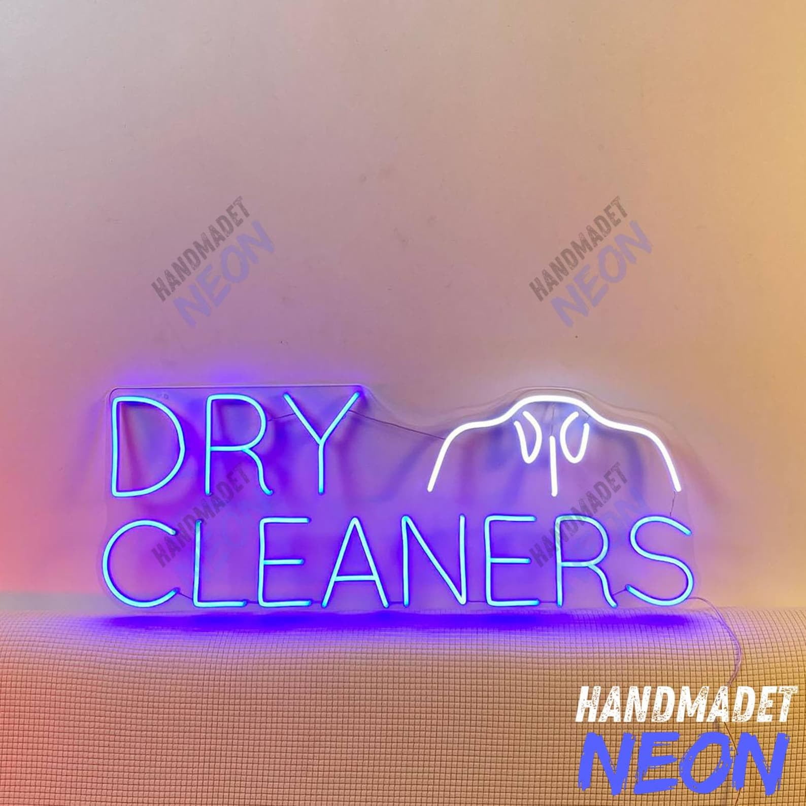 Handmadetneonsign Dry Cleaning Neon Sign, Laundry Wall Art Decor ...