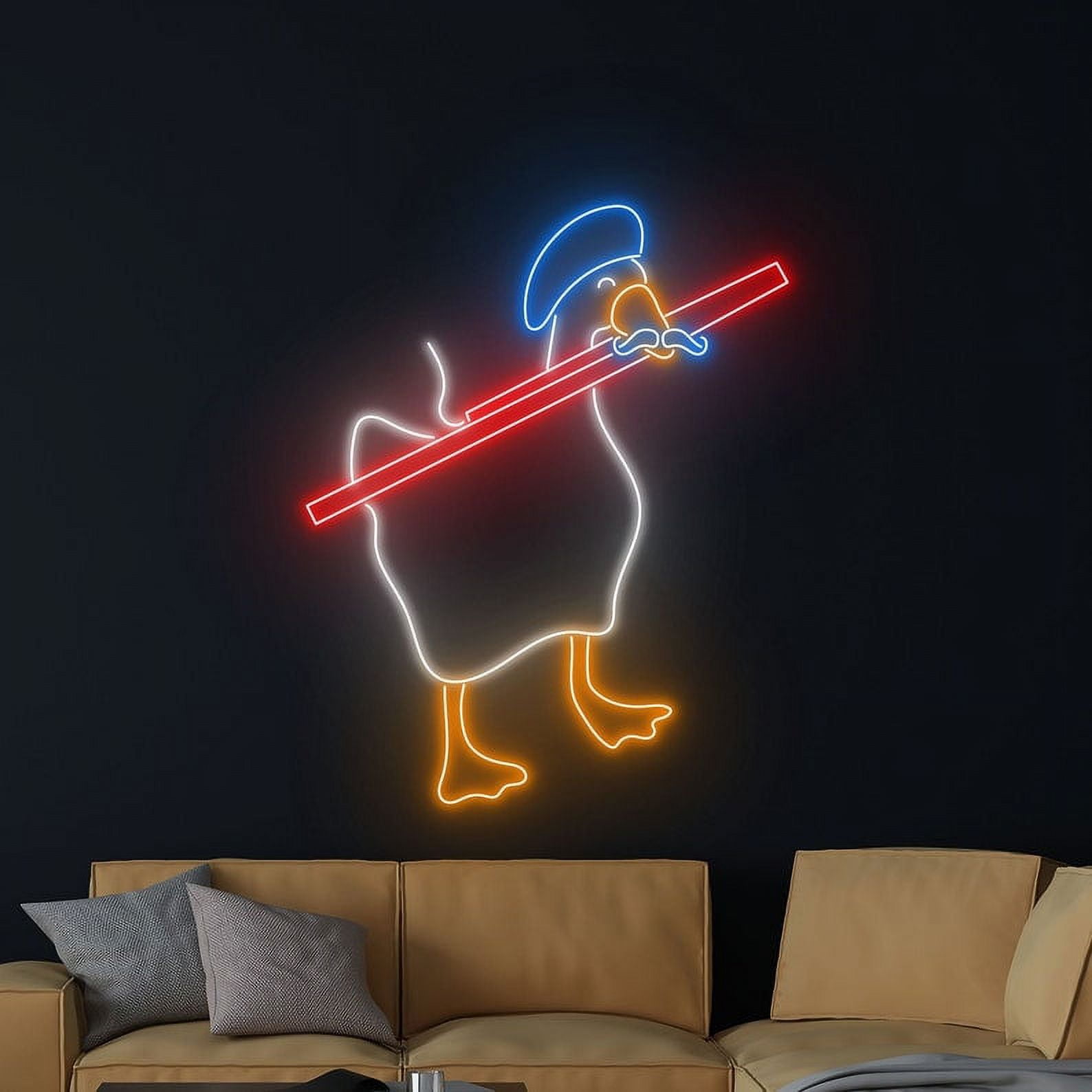 Handmadetneonsign Duck Bassoon Neon Sign, Duck Bassoon Neon Art Decor ...