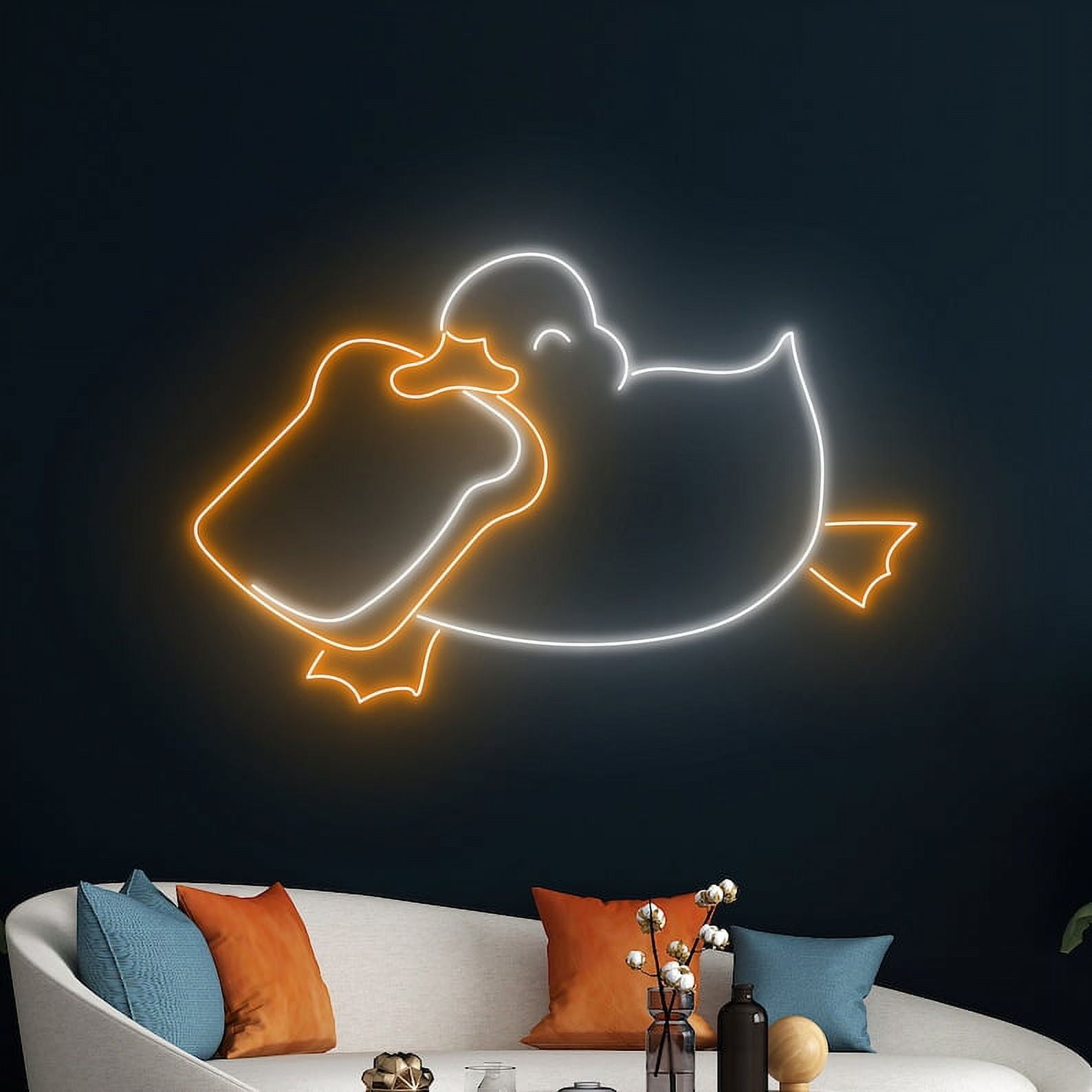 Handmadetneonsign Duck Eating Sandwich Neon Sign, Duck Sandwich Led ...